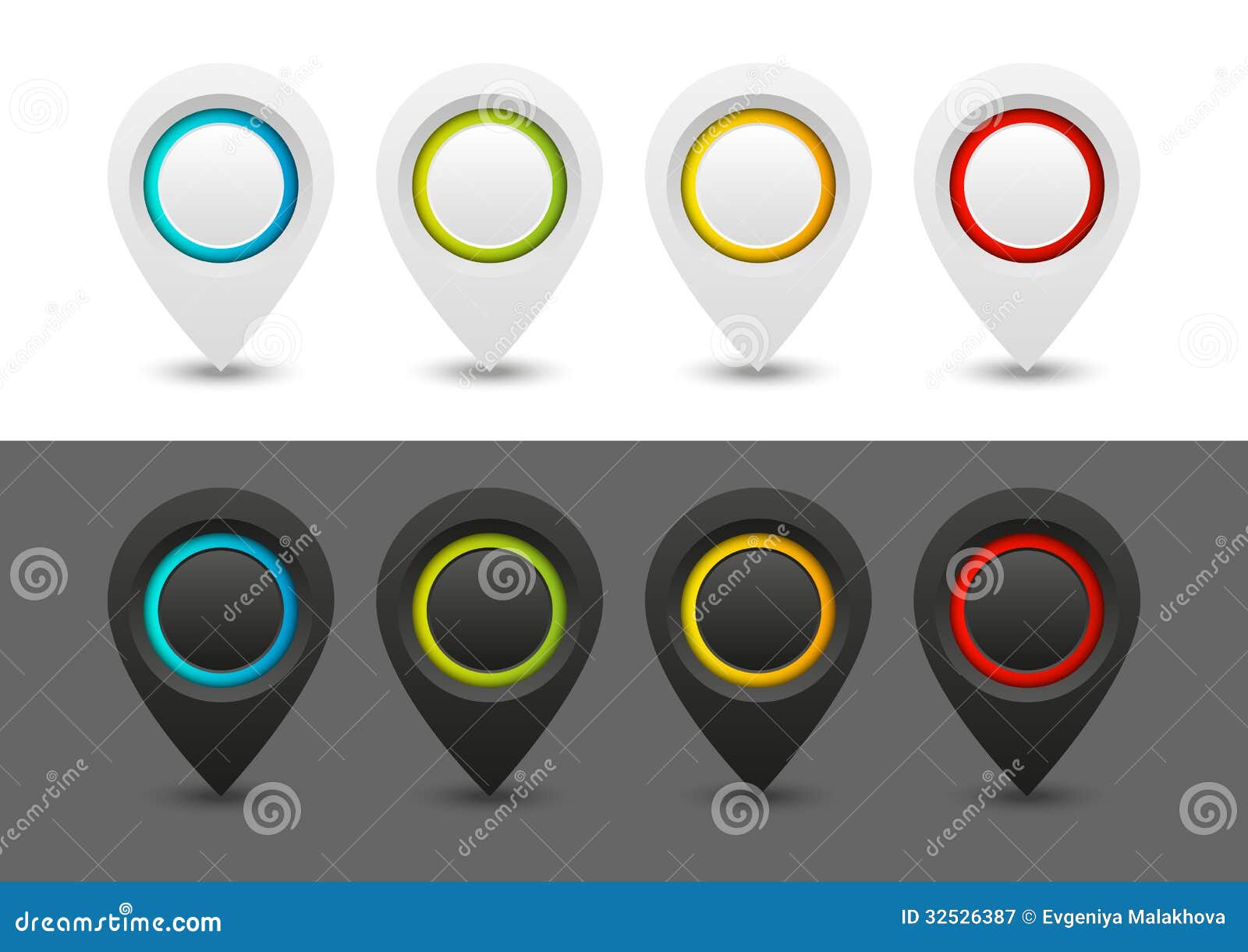 Set Pointers Dark White Stock Illustrations – 76 Set Pointers Dark ...