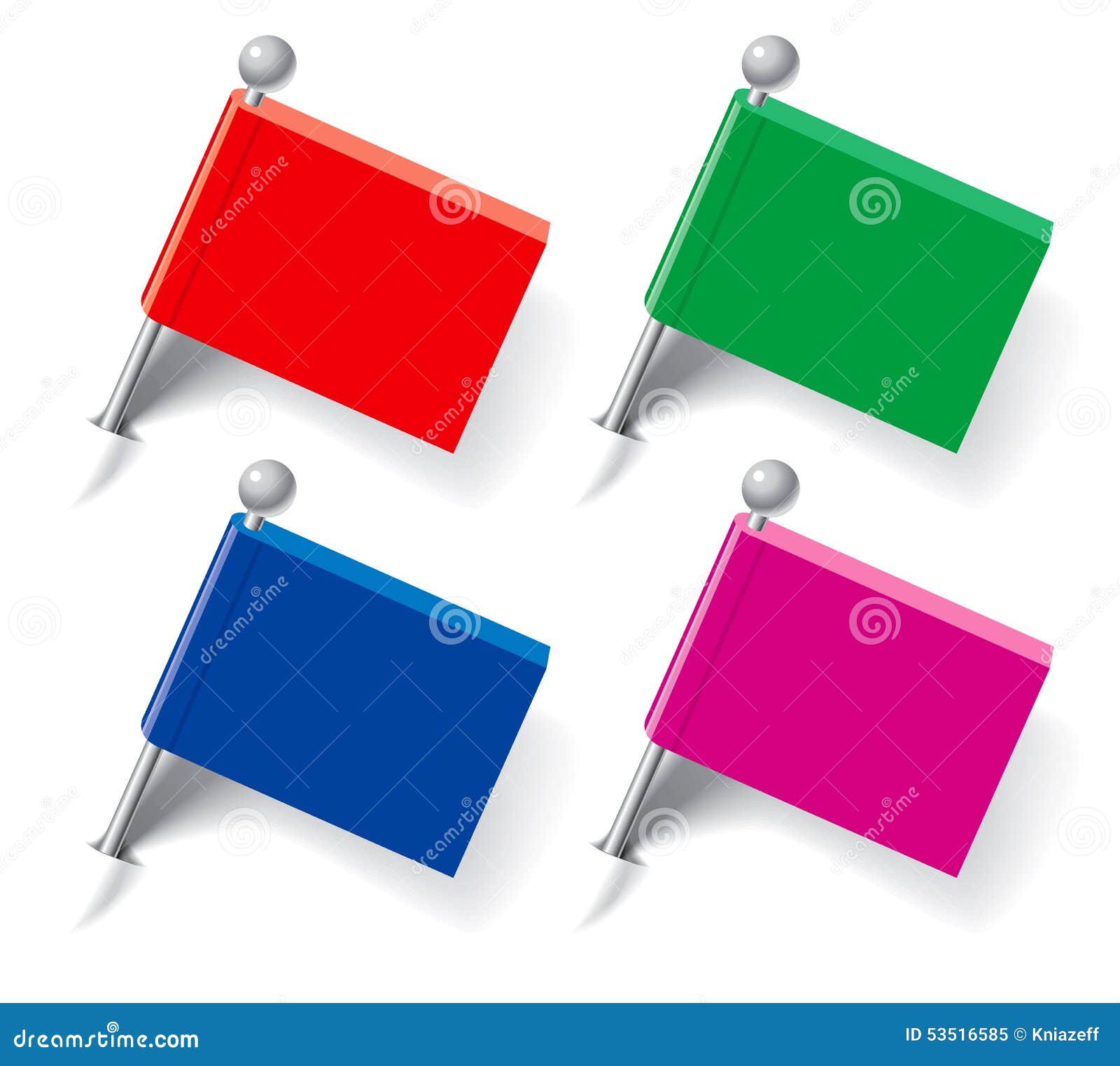 Set of Pointers in the Form of Flags Stock Vector - Illustration of ...