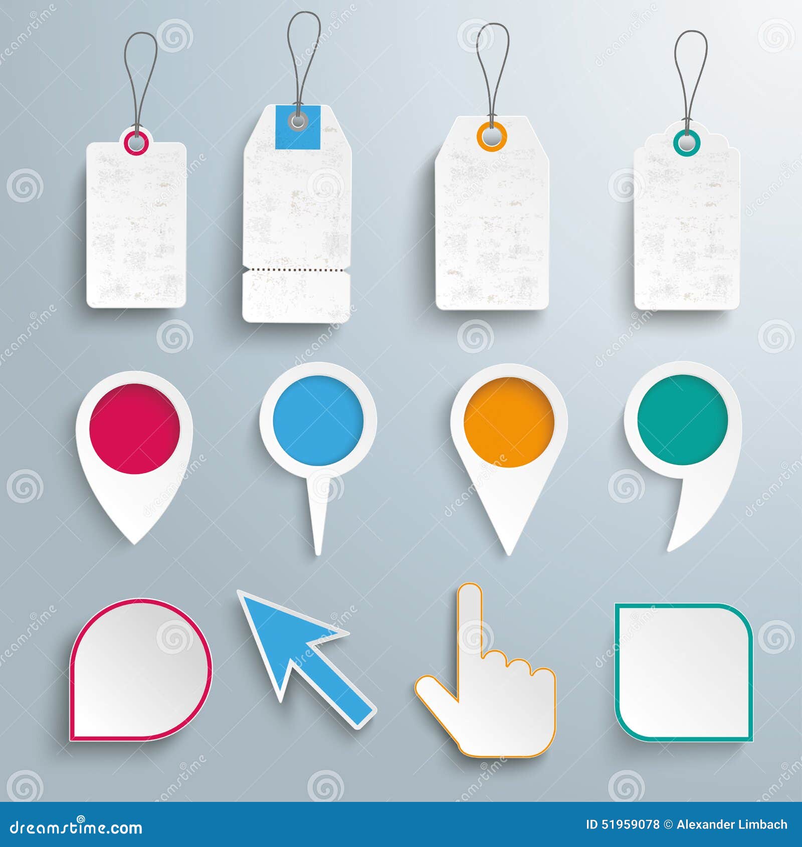 Map Markers Or Stickers Vector Illustration | CartoonDealer.com #32616178