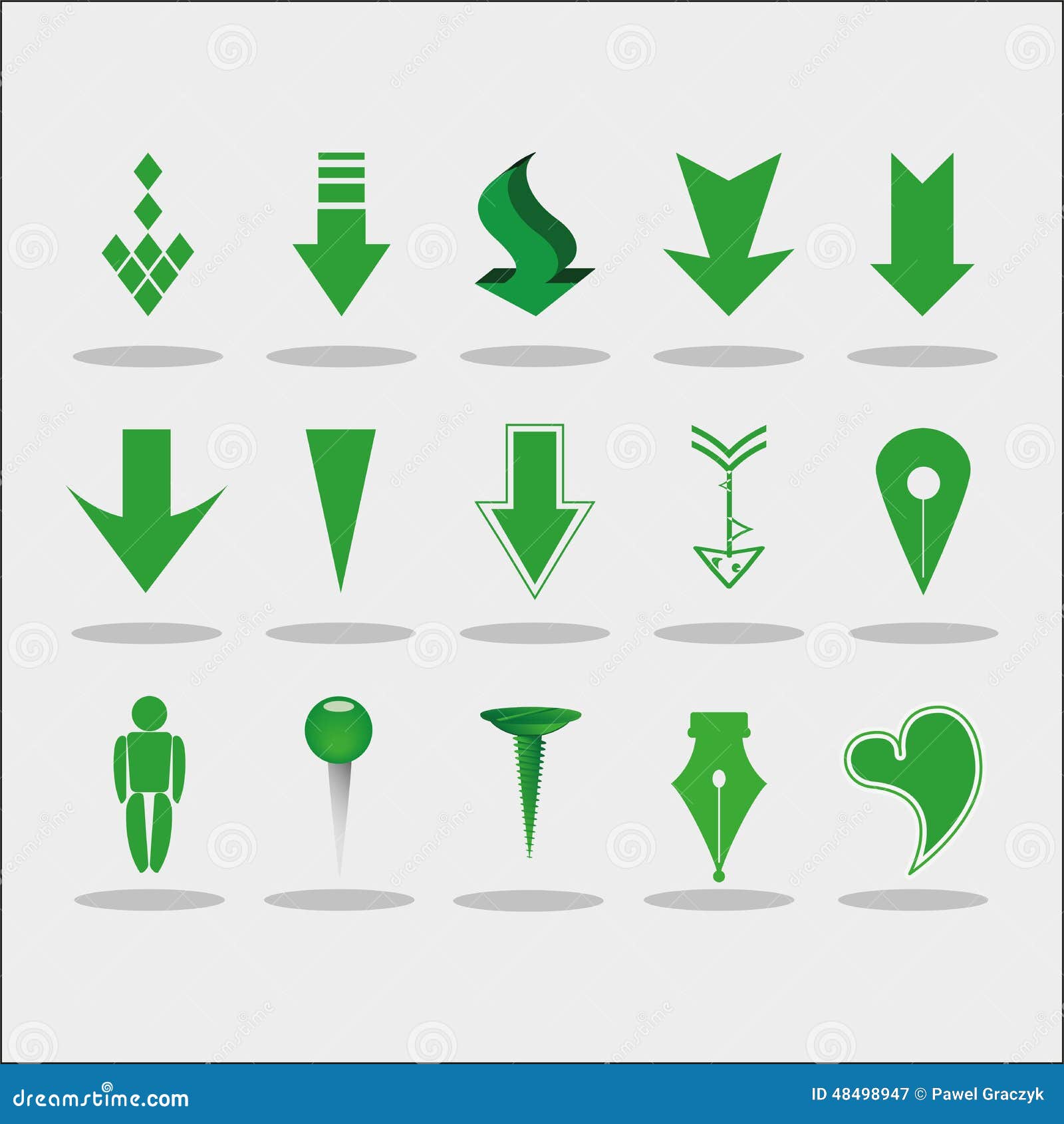 Set of pointers stock vector. Illustration of information - 48498947