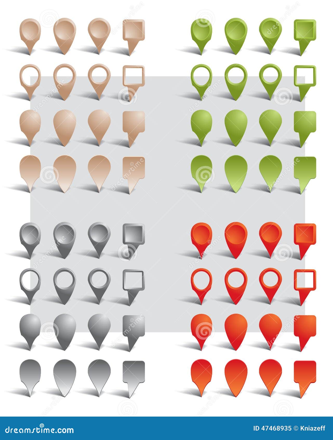 Set of Pointers. Vector Illustration Stock Vector - Illustration of ...