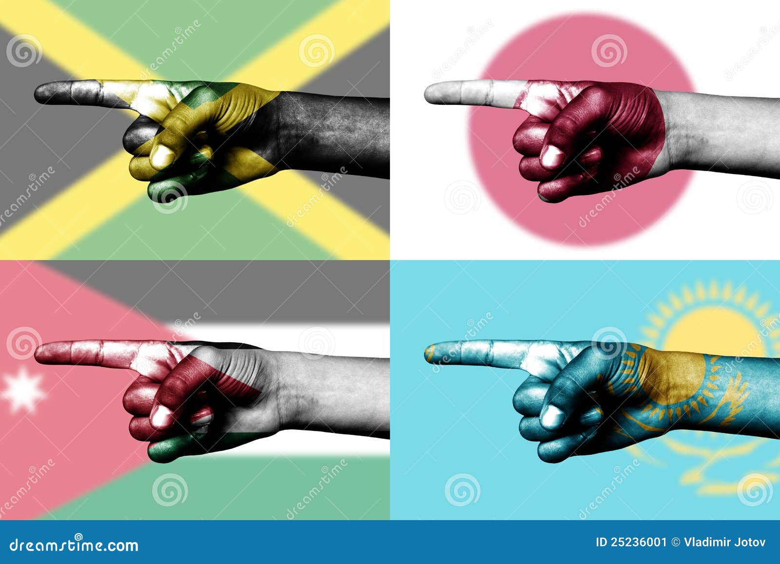 Set of Pointing Finger in National Flags Stock Image - Image of patriot ...