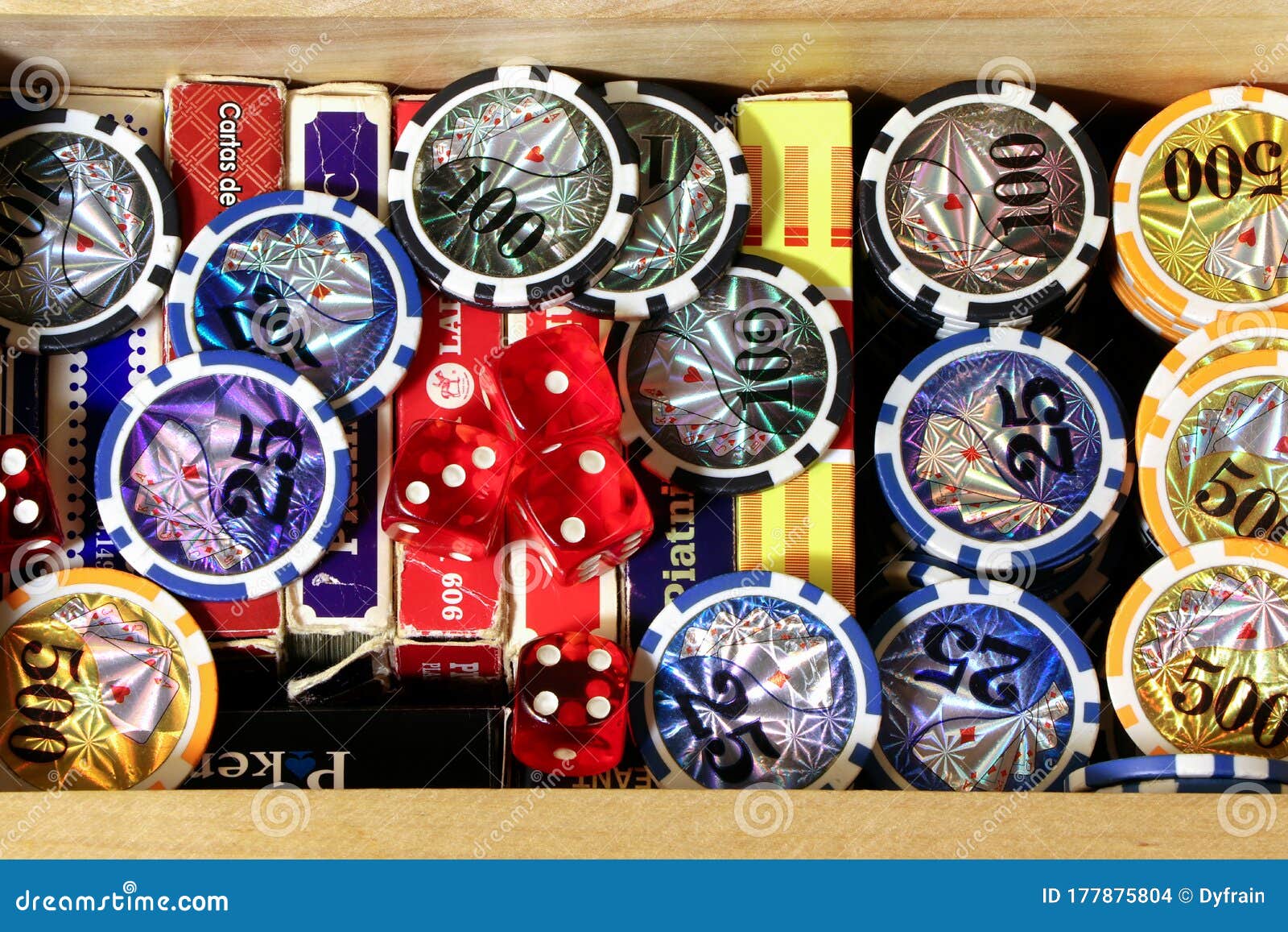 Set of Poker Cards and Chips. Gambling Stock Photo - Image of paper ...