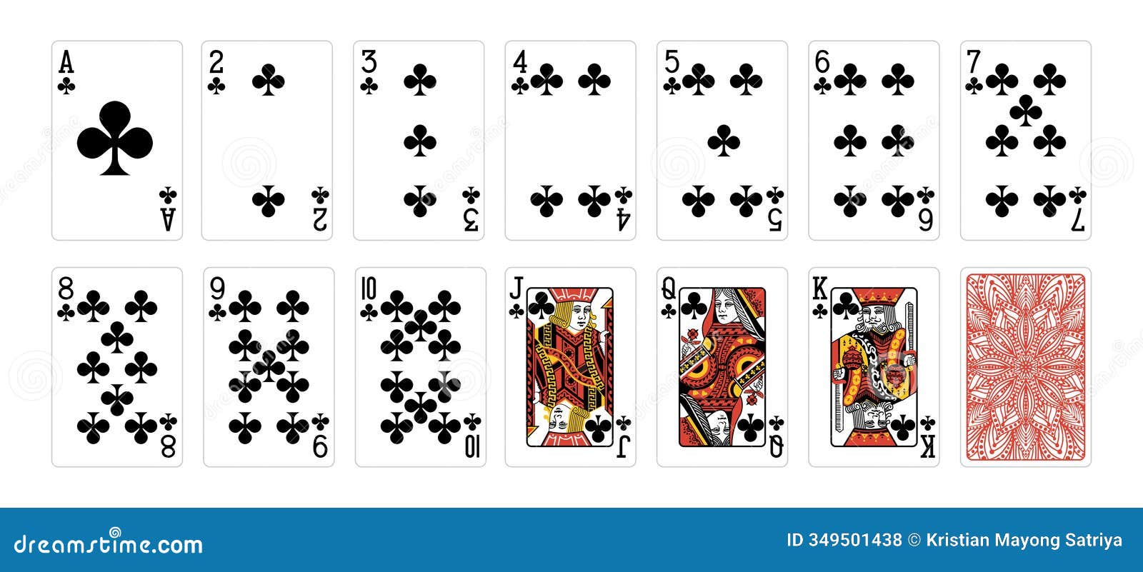 Set of Poker Cards with Isolated on White Background Stock Vector ...