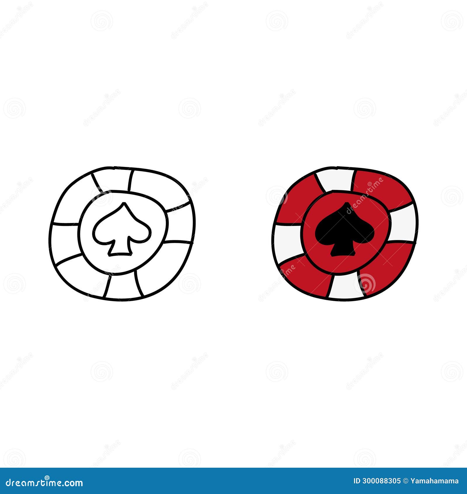 Poker chip stock vector. Illustration of chip, vector - 300088305