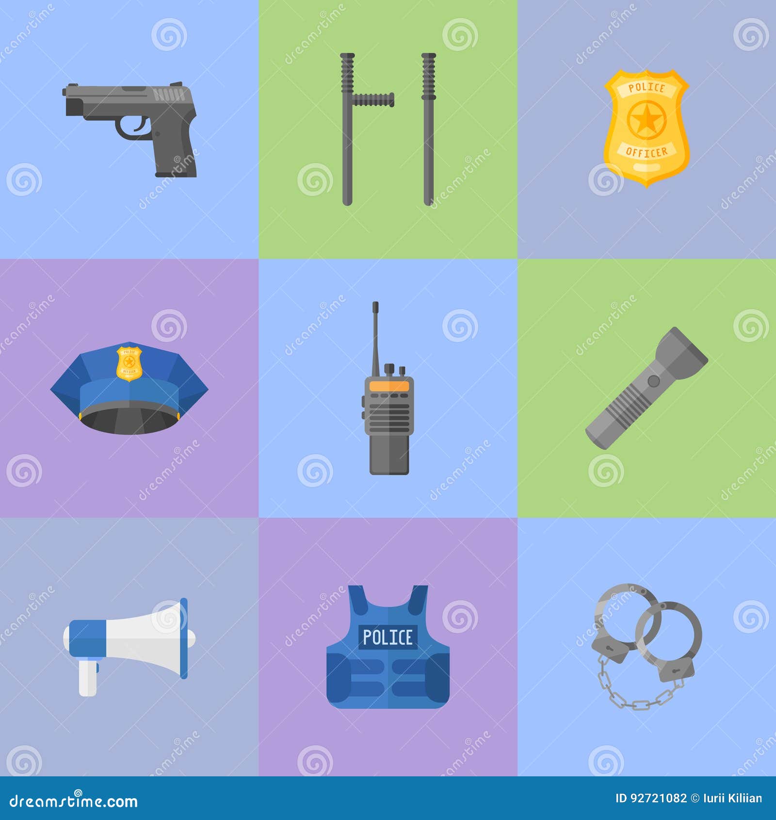 Police Equipment, Police, Prisoners, Protection Of Citizens.Police Icon ...