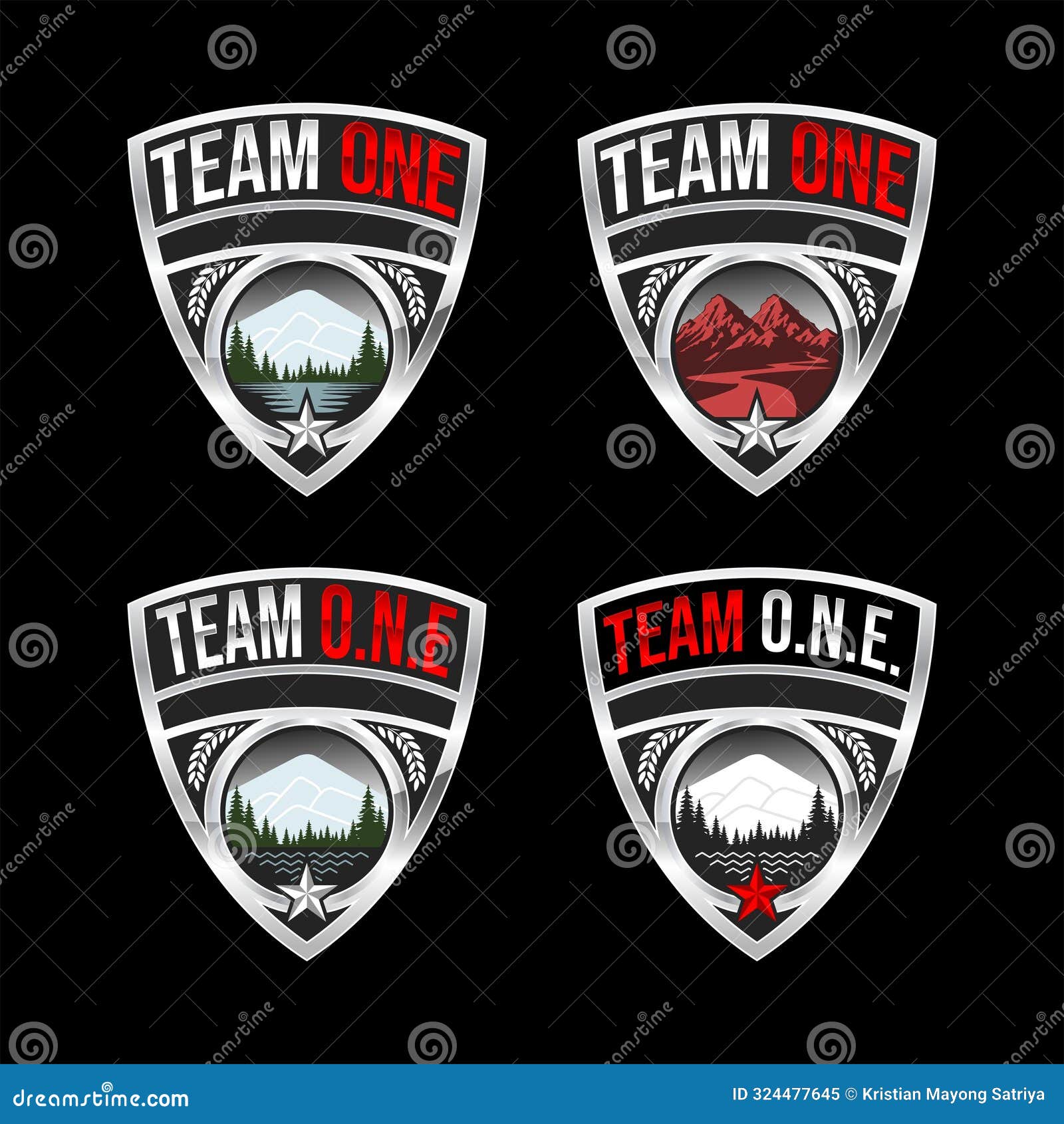 Set of 4 Police Logos with Shield Design Stock Vector - Illustration of ...