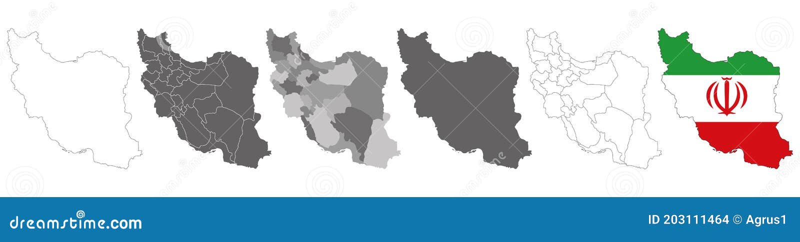 Maps Of Iran With National Flags Icon Vector Design Symbol ...