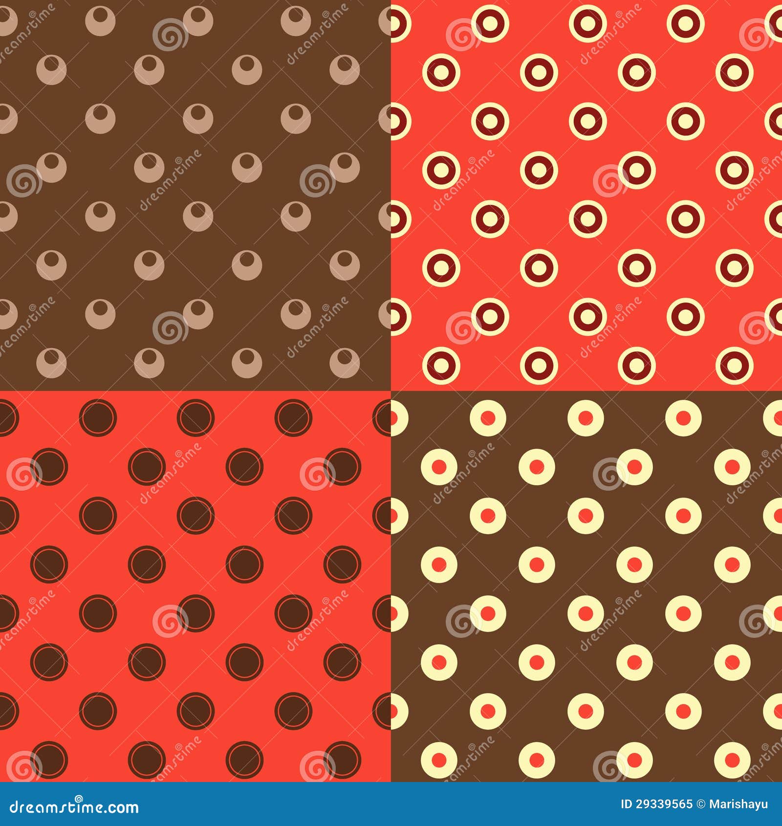 Set of polka dot patterns stock vector. Illustration of polka - 29339565