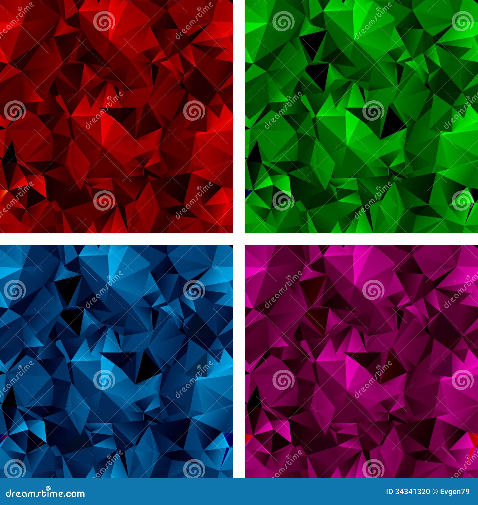 A Set of Polygonal Backgrounds 3 Stock Vector - Illustration of colored ...