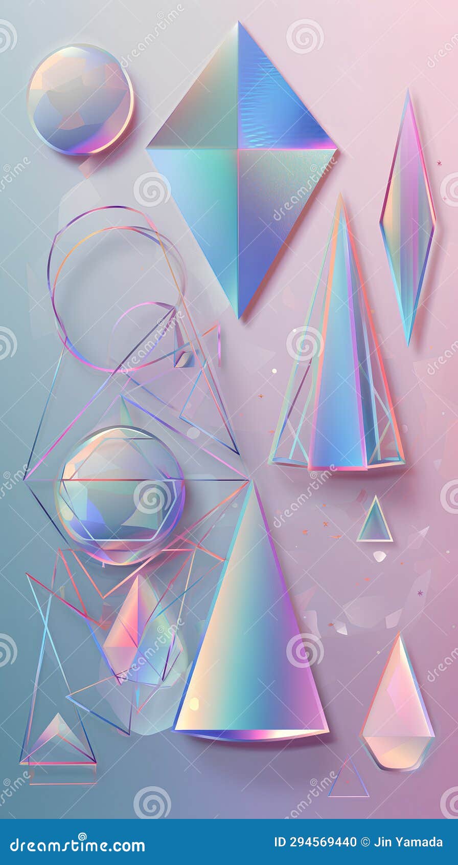 Set of Polygonal Low Poly Geometric Shapes. Vector Illustration Stock ...