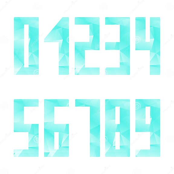 Set of polygonal numbers. stock vector. Illustration of number - 54486021