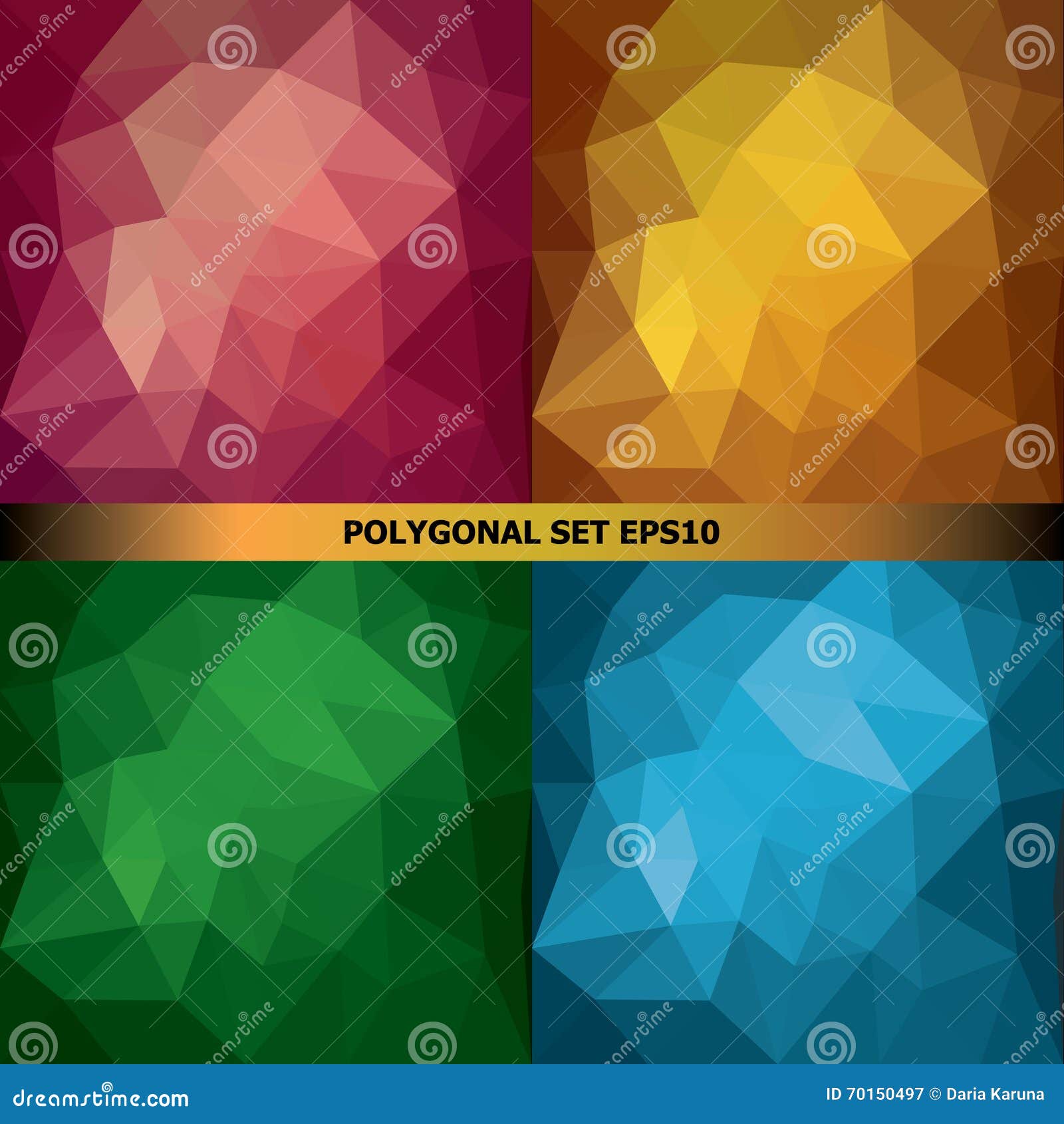 Set in a polygonal style stock vector. Illustration of mosaic - 70150497