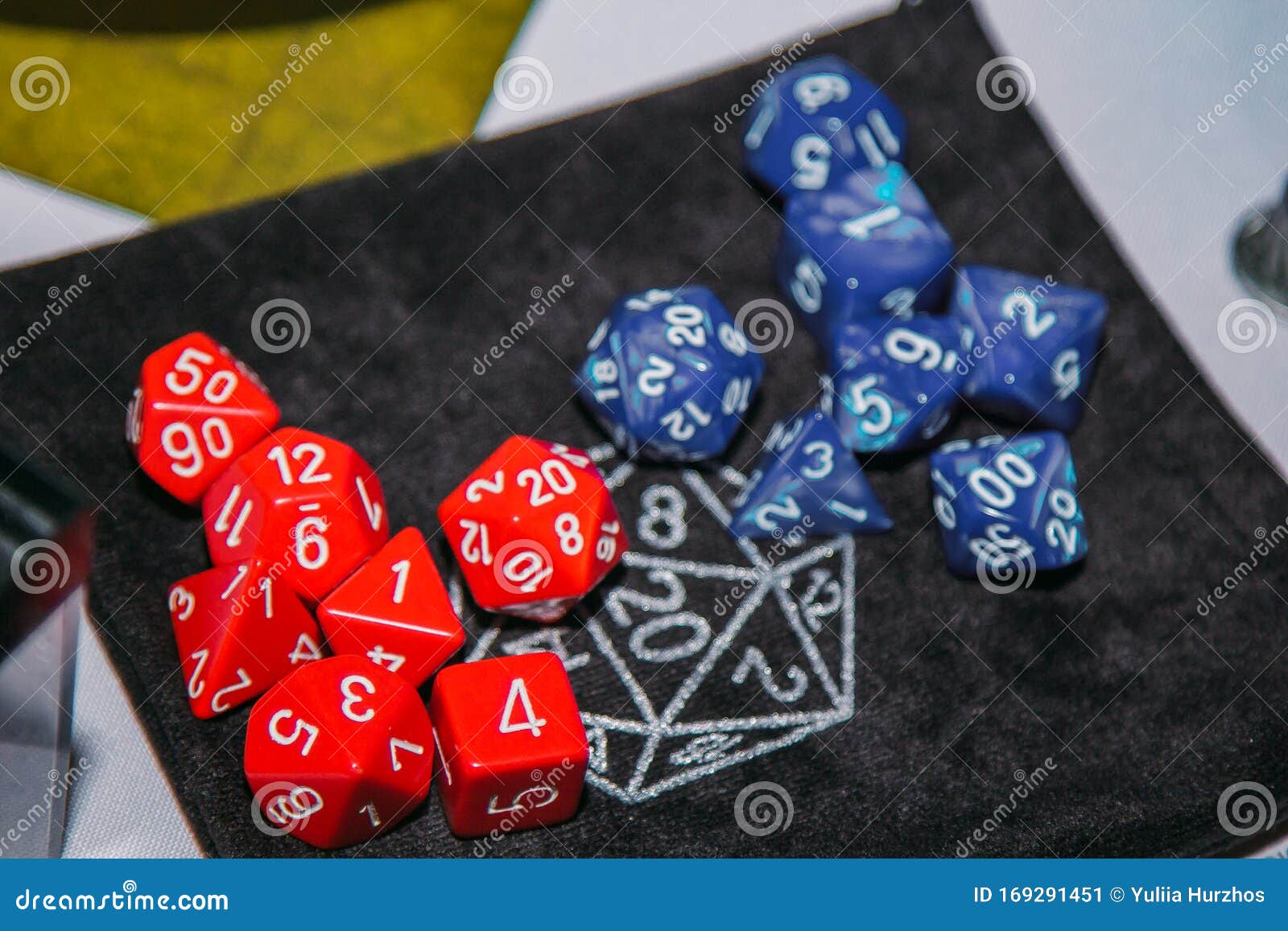A Set of Polyhedral Dice Used for Role Playing Games Such As Dungeons ...
