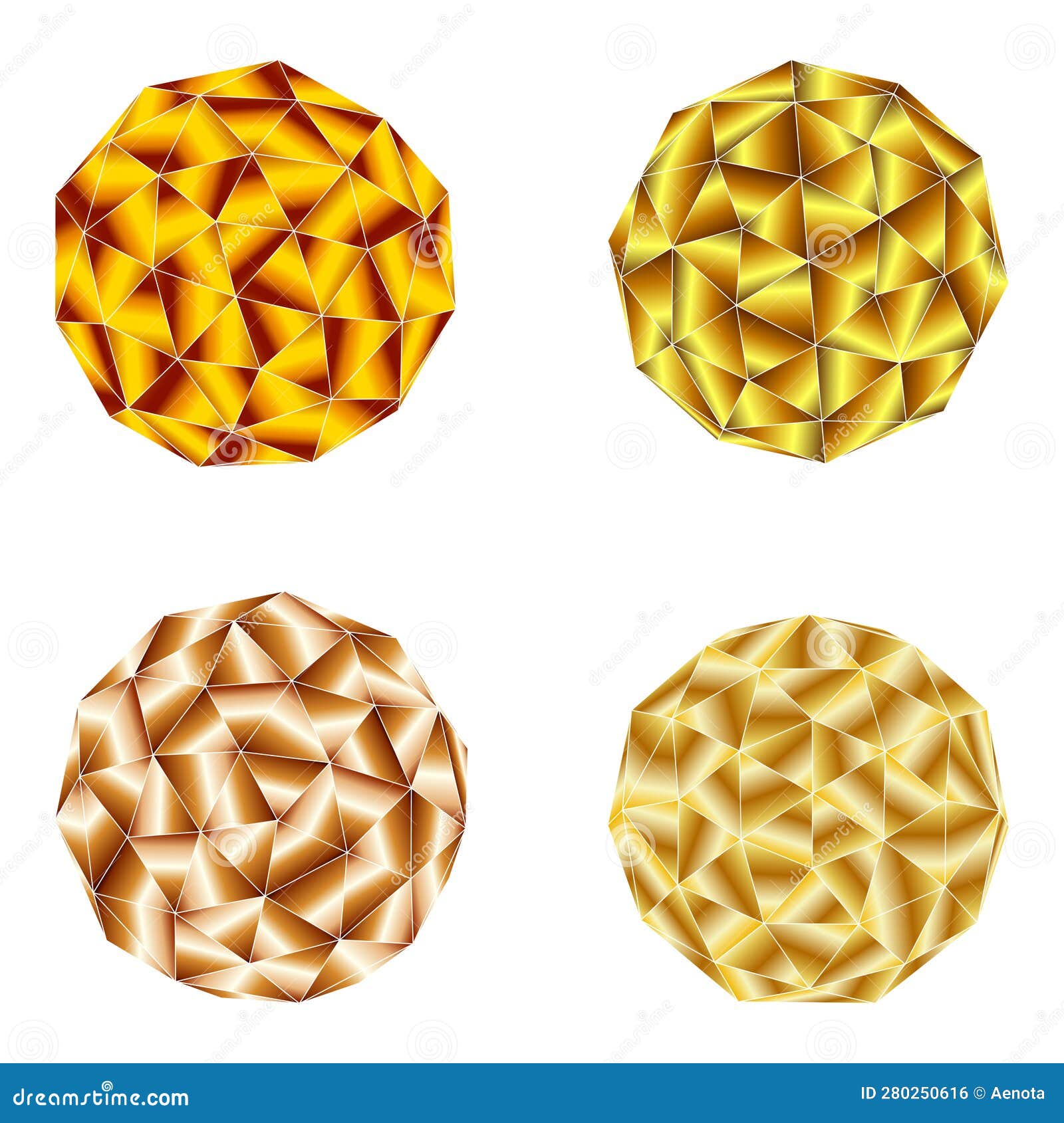 Set Of Polyhedrons Vector Illustration | CartoonDealer.com #280250616