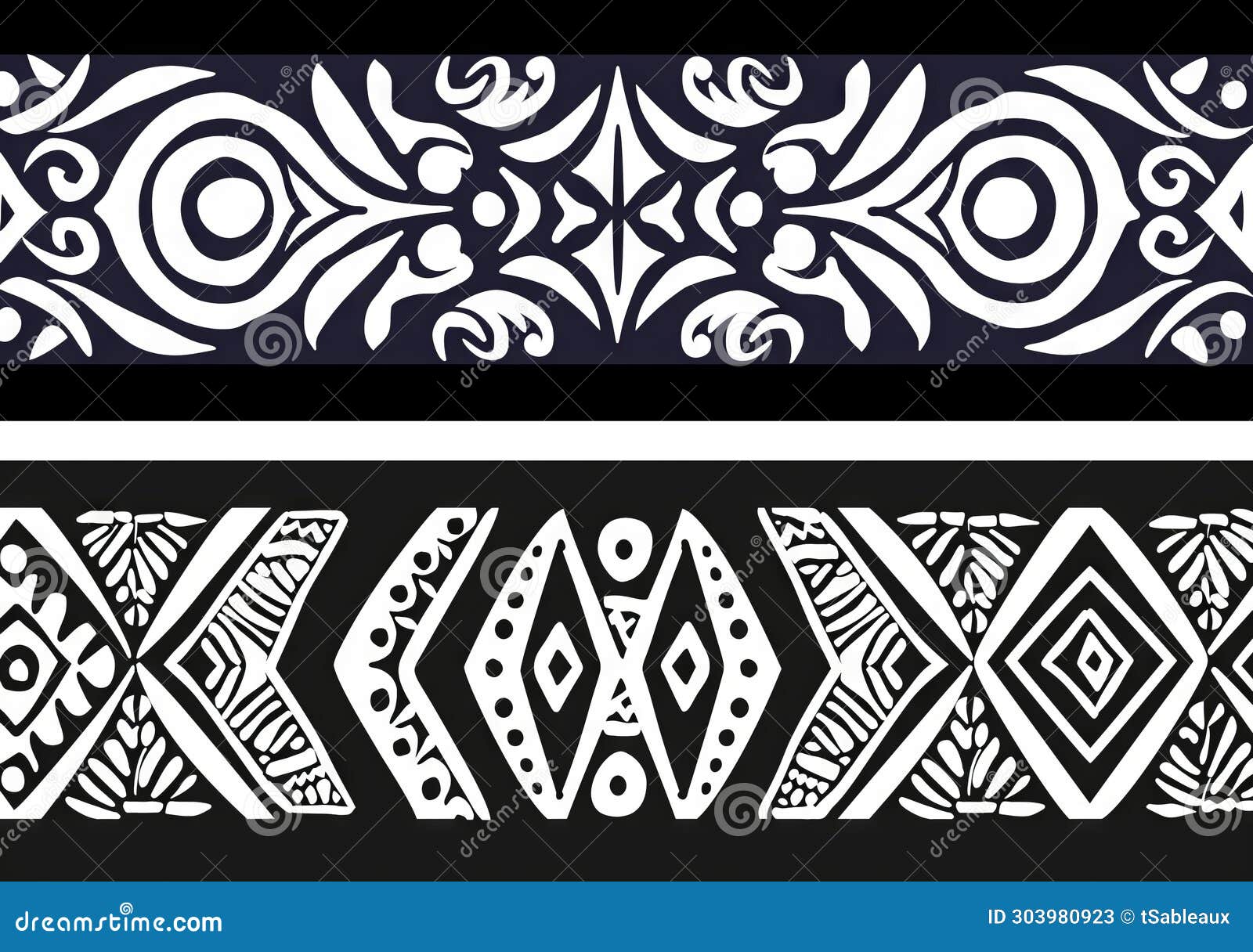 Set of Polynesian Traditional National Pattern Stock Illustration ...