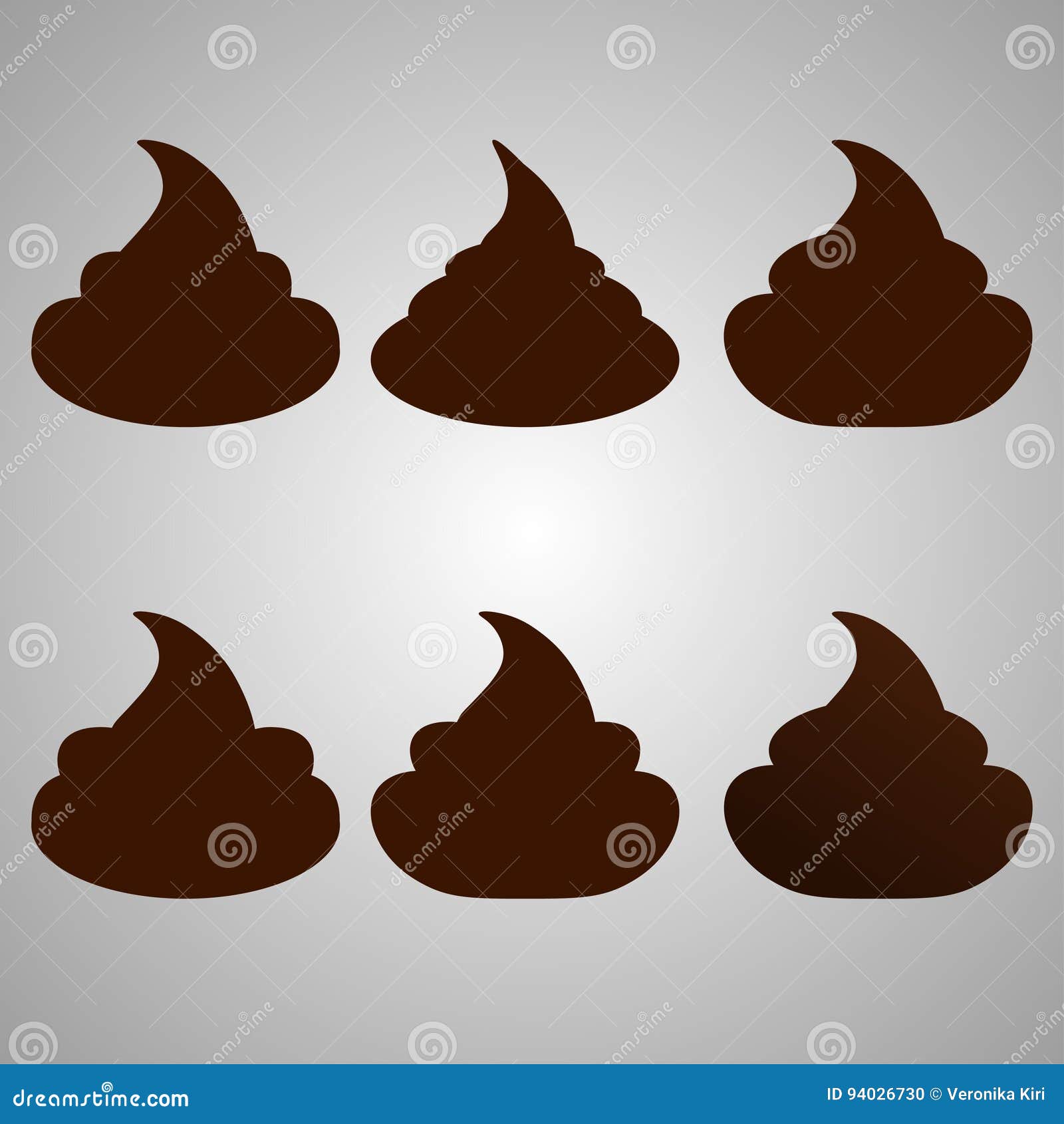 Set of poop. stock vector. Illustration of stench, fertilizer - 94026730