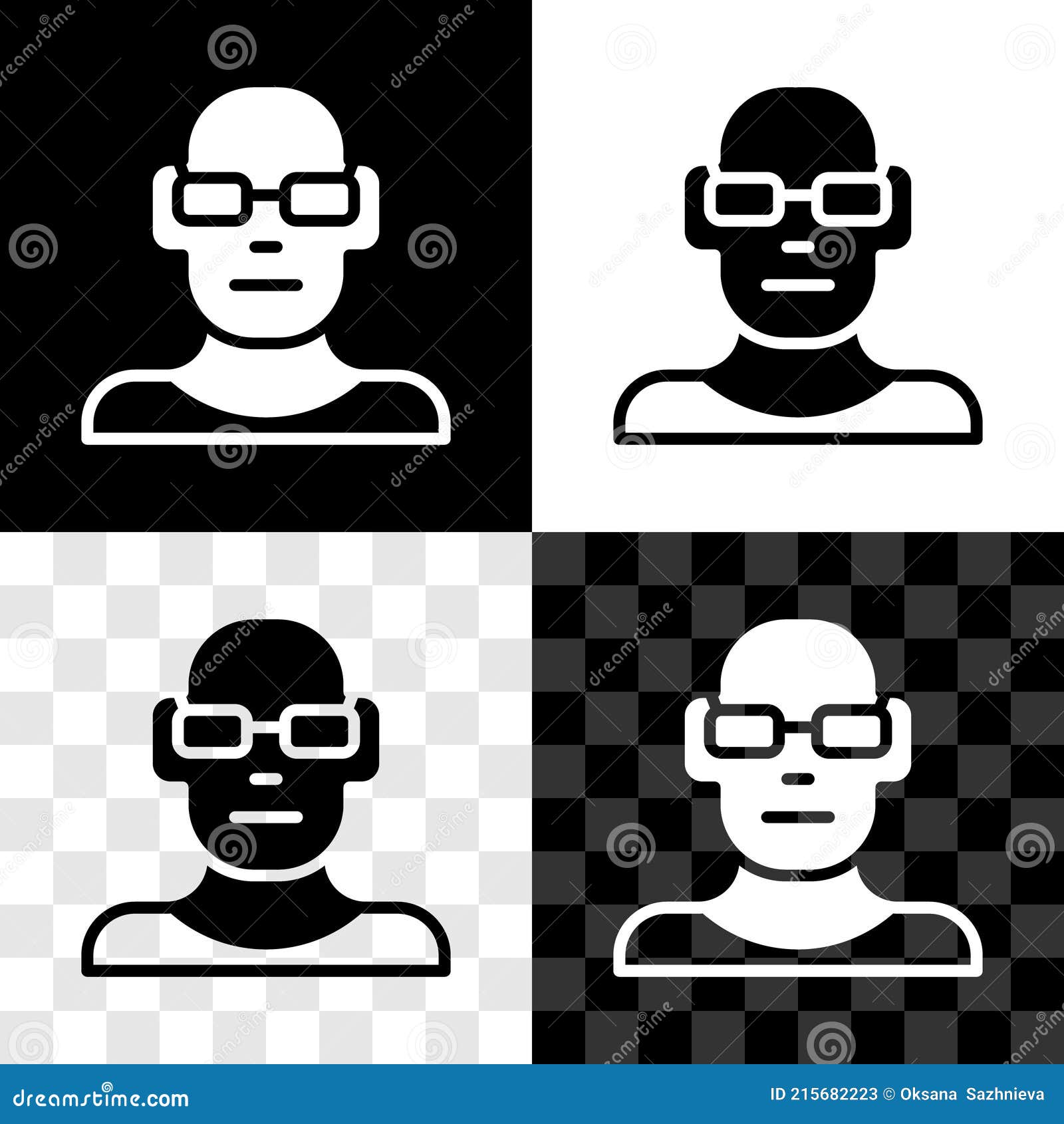 Set Poor Eyesight and Corrected Vision with Optical Glasses Icon ...