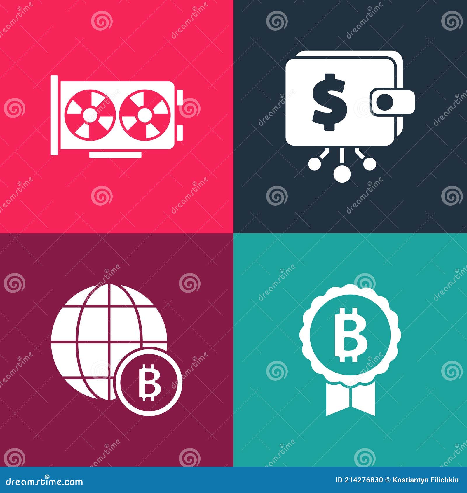 Set Pop Art Bitcoin, Globe, Cryptocurrency Wallet and Video Graphic ... Set Pop Art Bitcoin, Globe, Cryptocurrency Wallet and Video Graphic ...