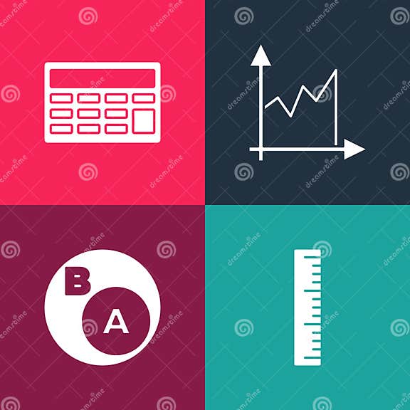 Set Pop Art Ruler, Subsets, Math, a is Subset of B, Graph, Schedule ...