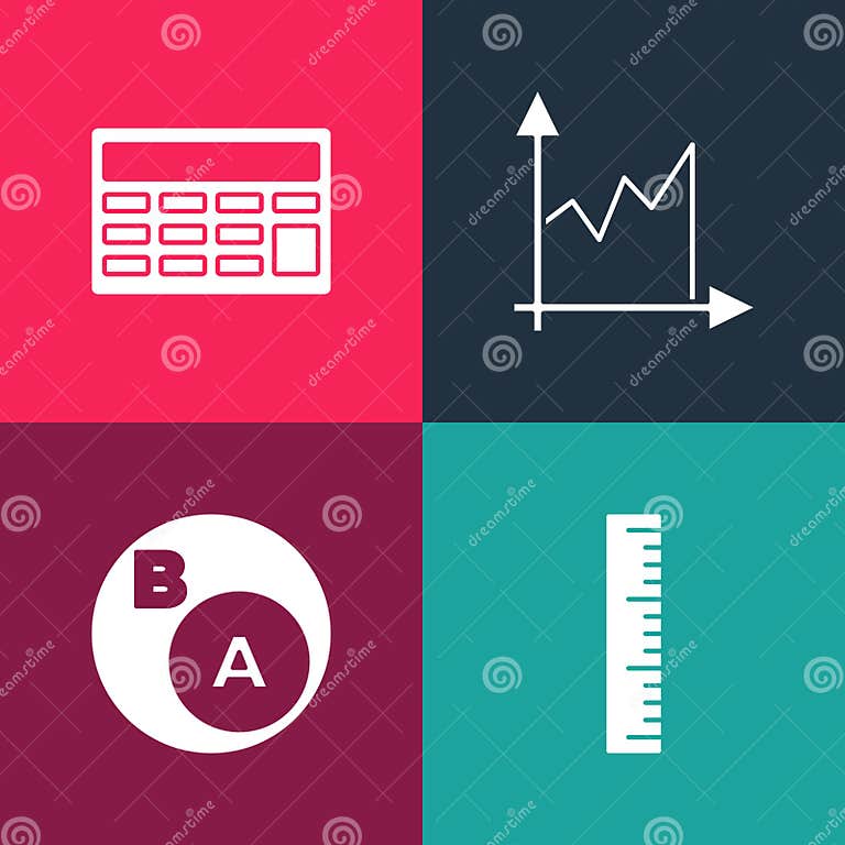 Set Pop Art Ruler, Subsets, Math, a is Subset of B, Graph, Schedule ...