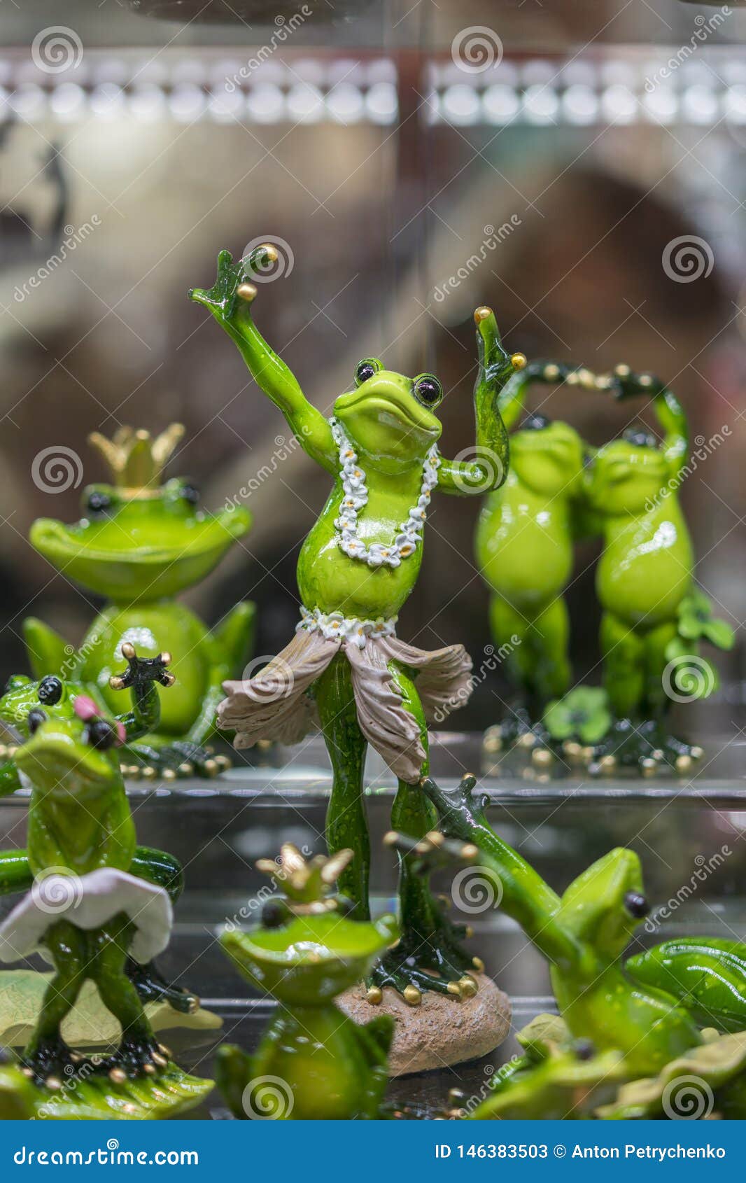 Two Porcelain Figures Of Dancing Toads. Dancing Toads. Vertical Photo ...