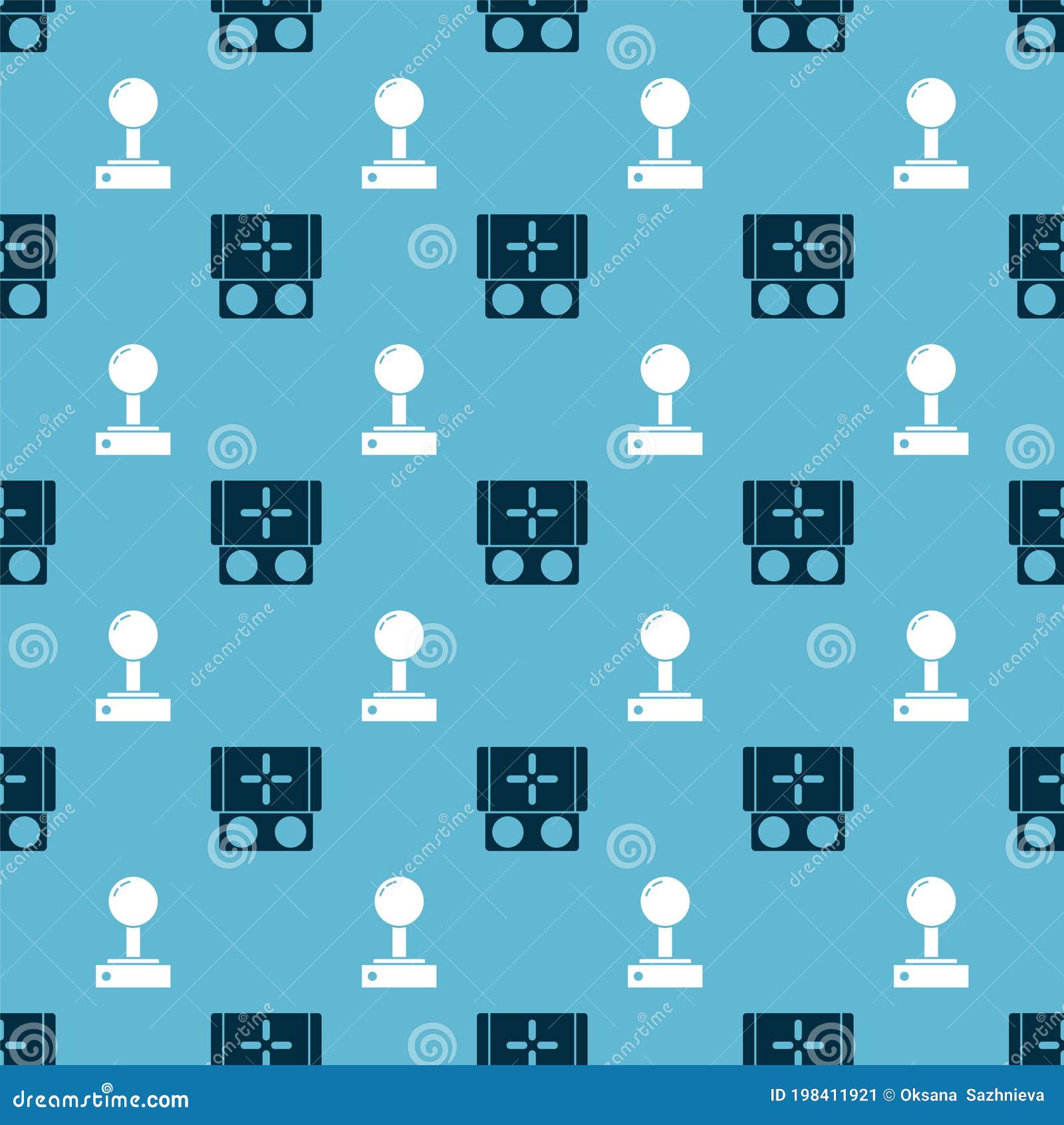 Set Portable Video Game Console and Joystick for Arcade Machine on ...