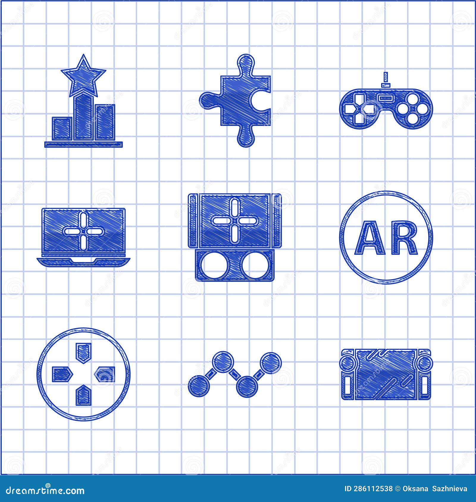 Set Portable Video Game Console, Share, Ar, Augmented Reality, Gamepad ... Set Portable Video Game Console, Share, Ar, Augmented Reality, Gamepad ...