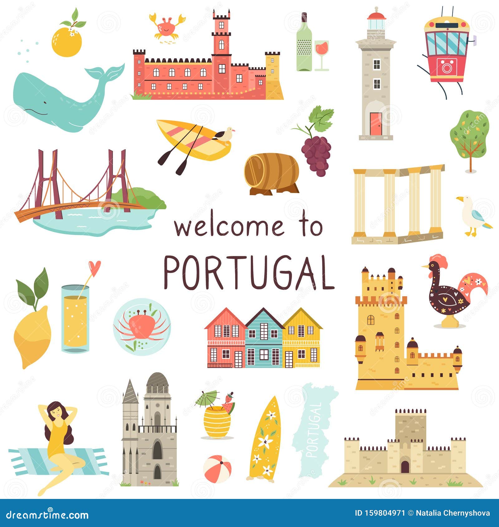 Icons Landmarks Cartoon Vector | CartoonDealer.com #58672541