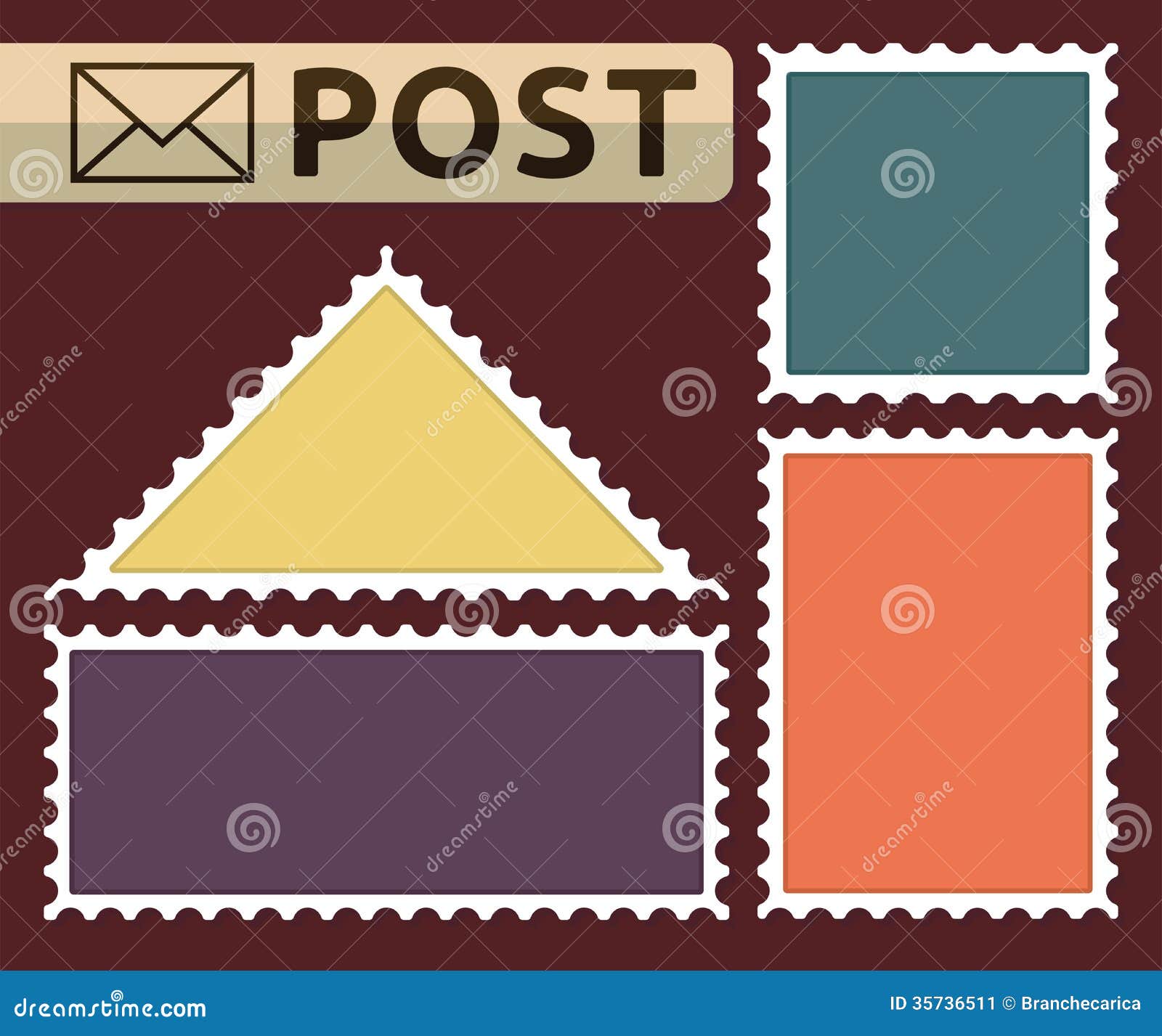 Set of a post stamp stock vector. Illustration of circle - 35736511