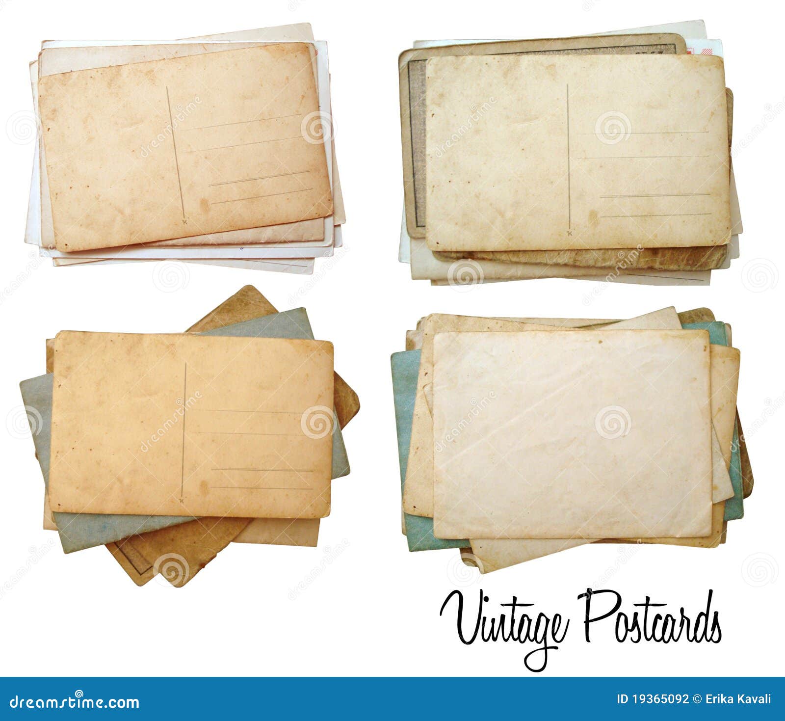 Set of postcards stock photo. Image of stack, scrap, vintage - 19365092