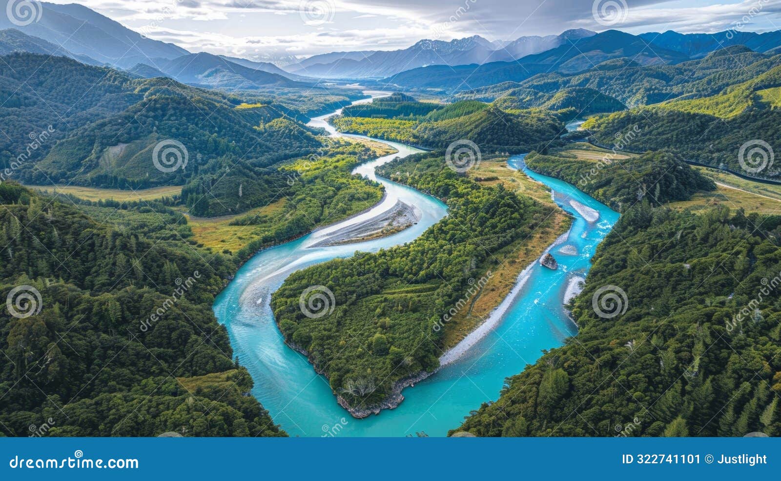 A Set of Postcards Featuring Beautiful Landscapes of Different Rivers ...