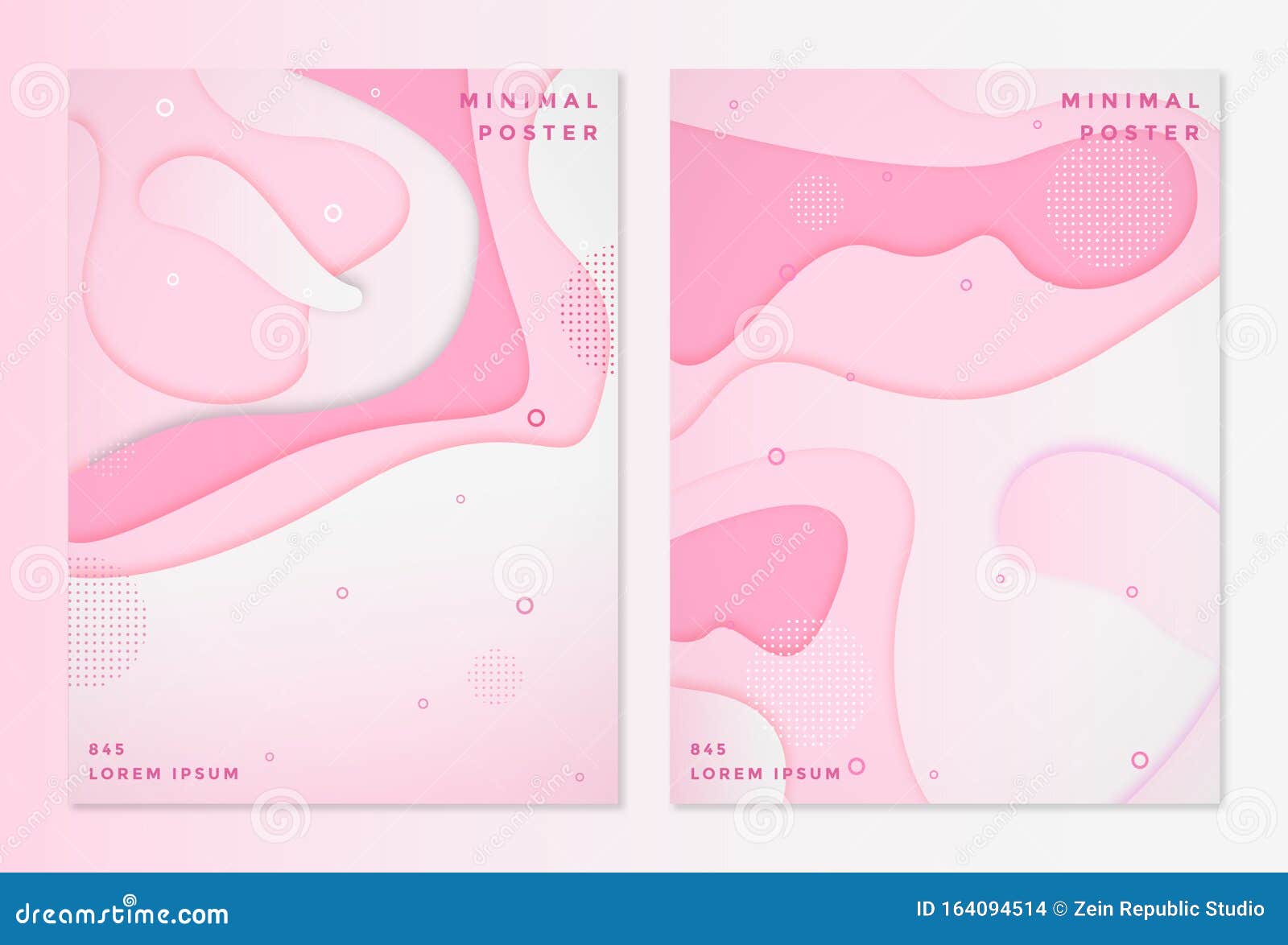 Set of Poster Template in Paper Cut Style Stock Vector - Illustration ...