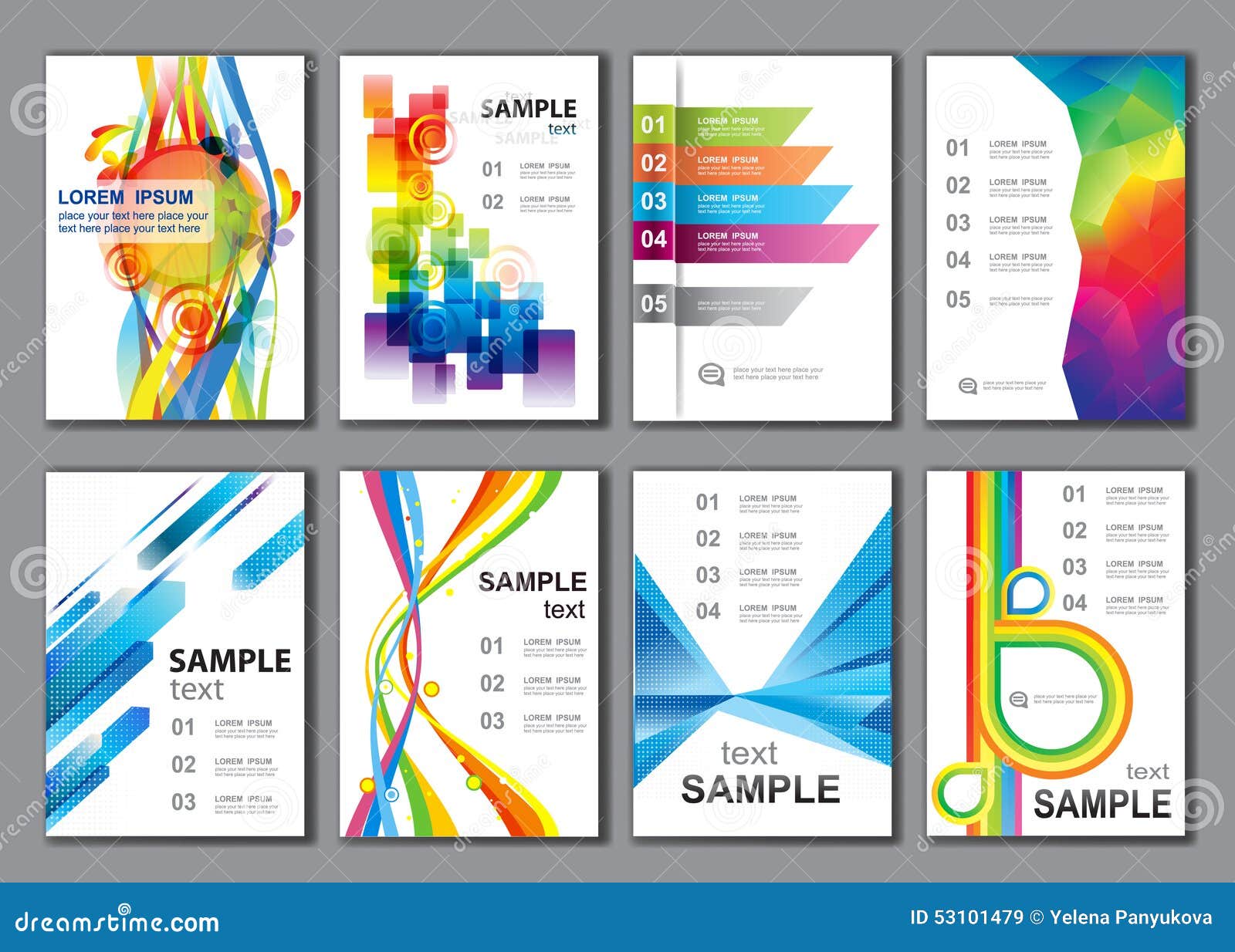 Set of Poster Templates stock vector. Illustration of color - 53101479