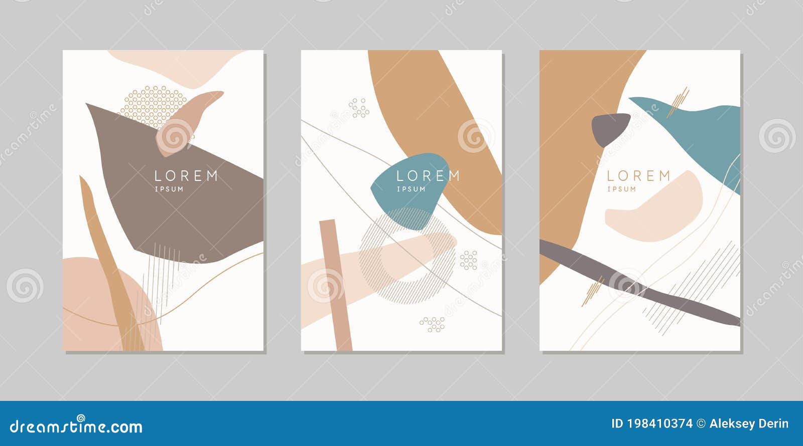 A Set of Posters. a Composition with Abstract Elements in a Popular ...