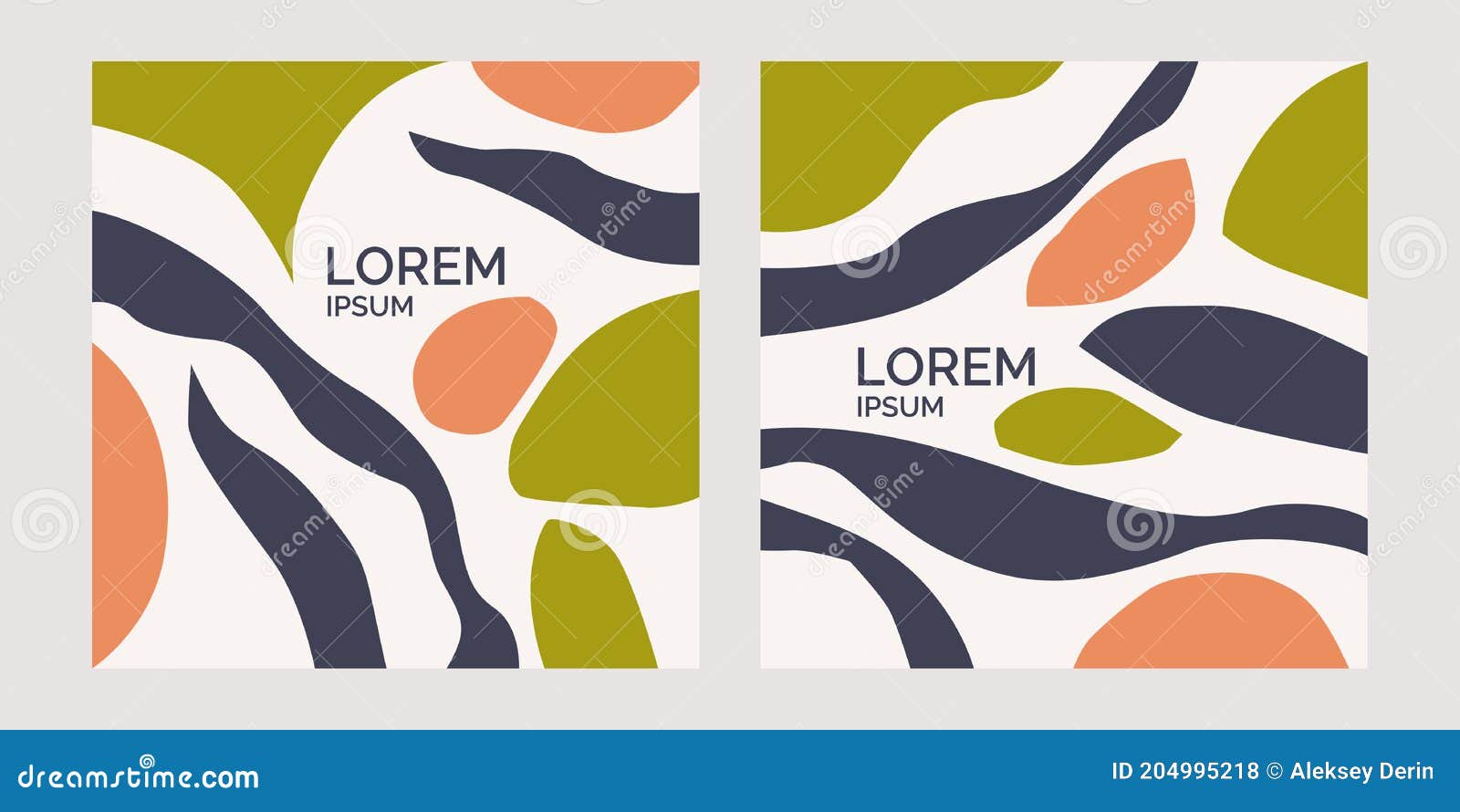 A Set of Posters. a Composition with Abstract Elements in a Popular ...