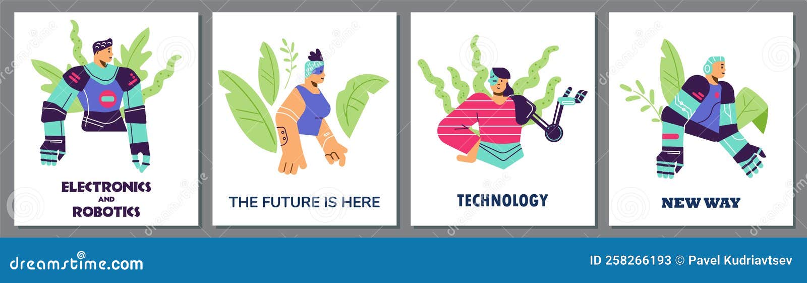 Cyborg Characters Collection, Humanoids With Implants And Prosthesis ...