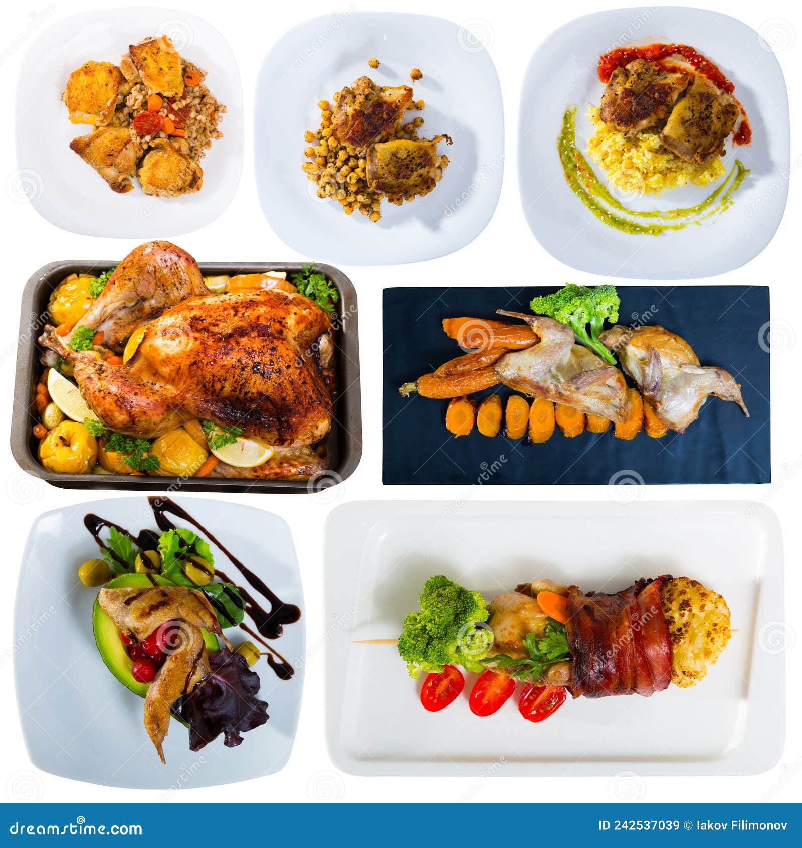 Set of Poultry Food Isolated Stock Image - Image of healthy, appetizing ...