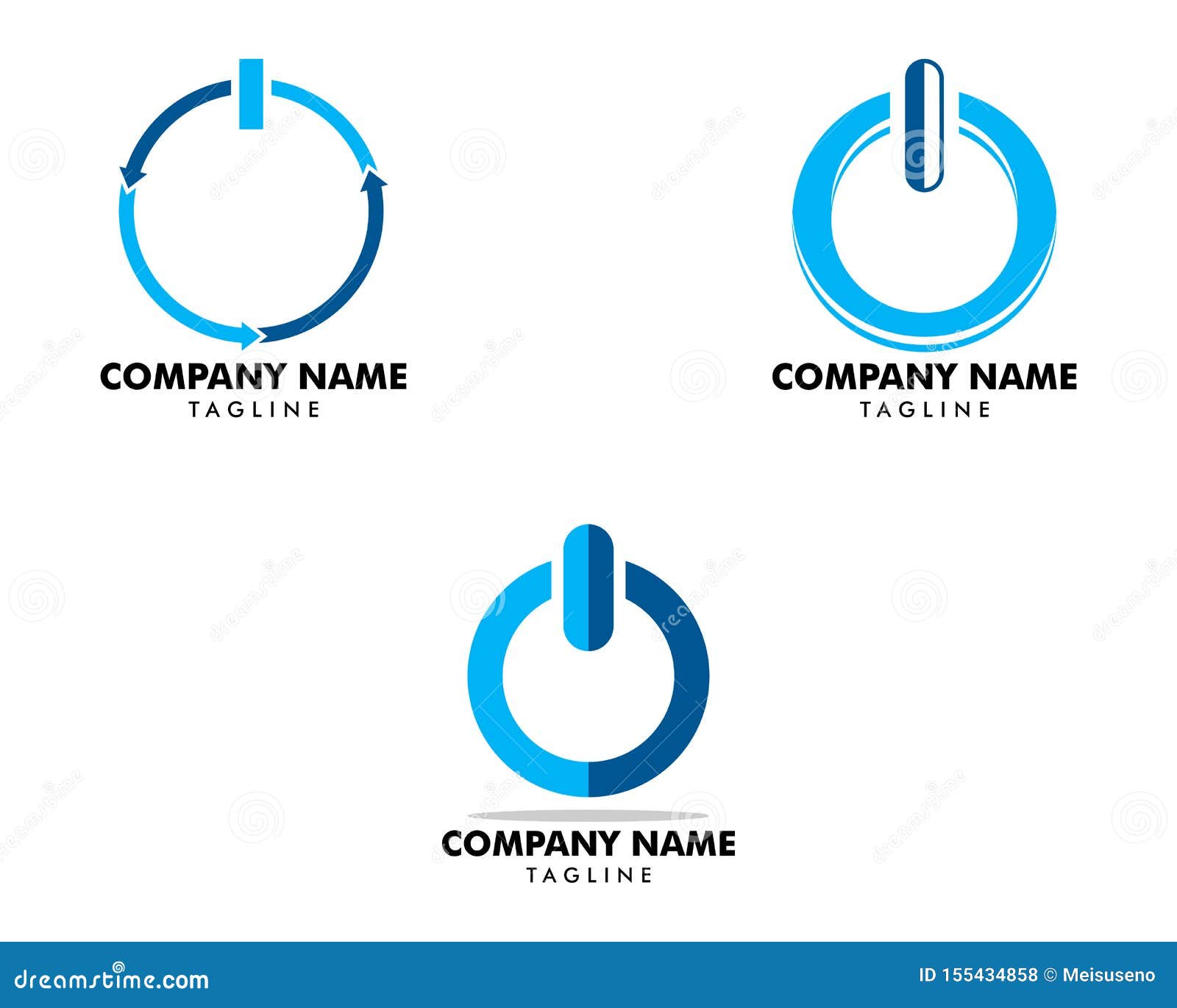 Set of Power Button Logo Design Vector Stock Vector - Illustration of ...