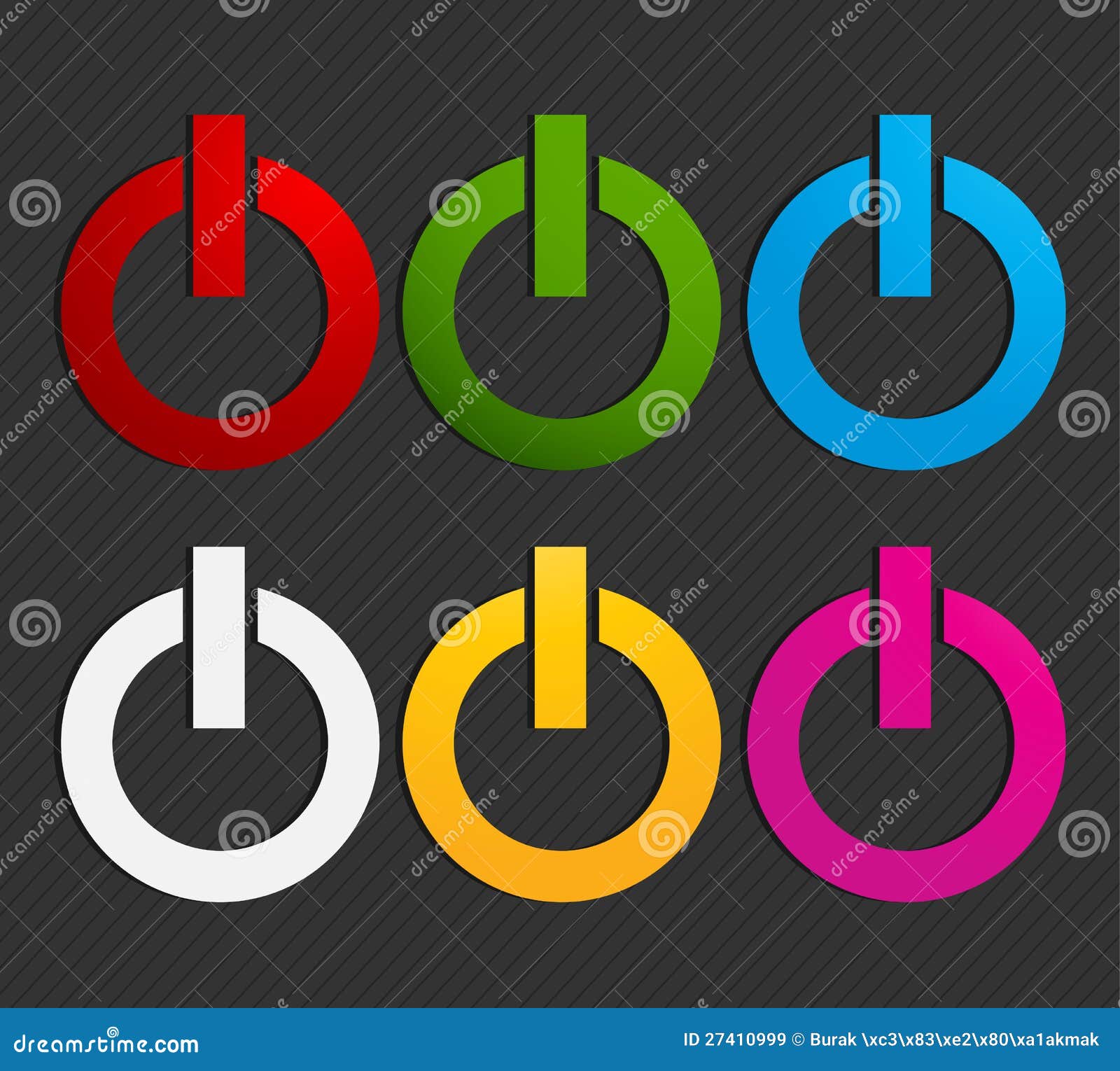 Set of power buttons stock vector. Illustration of choice - 27410999