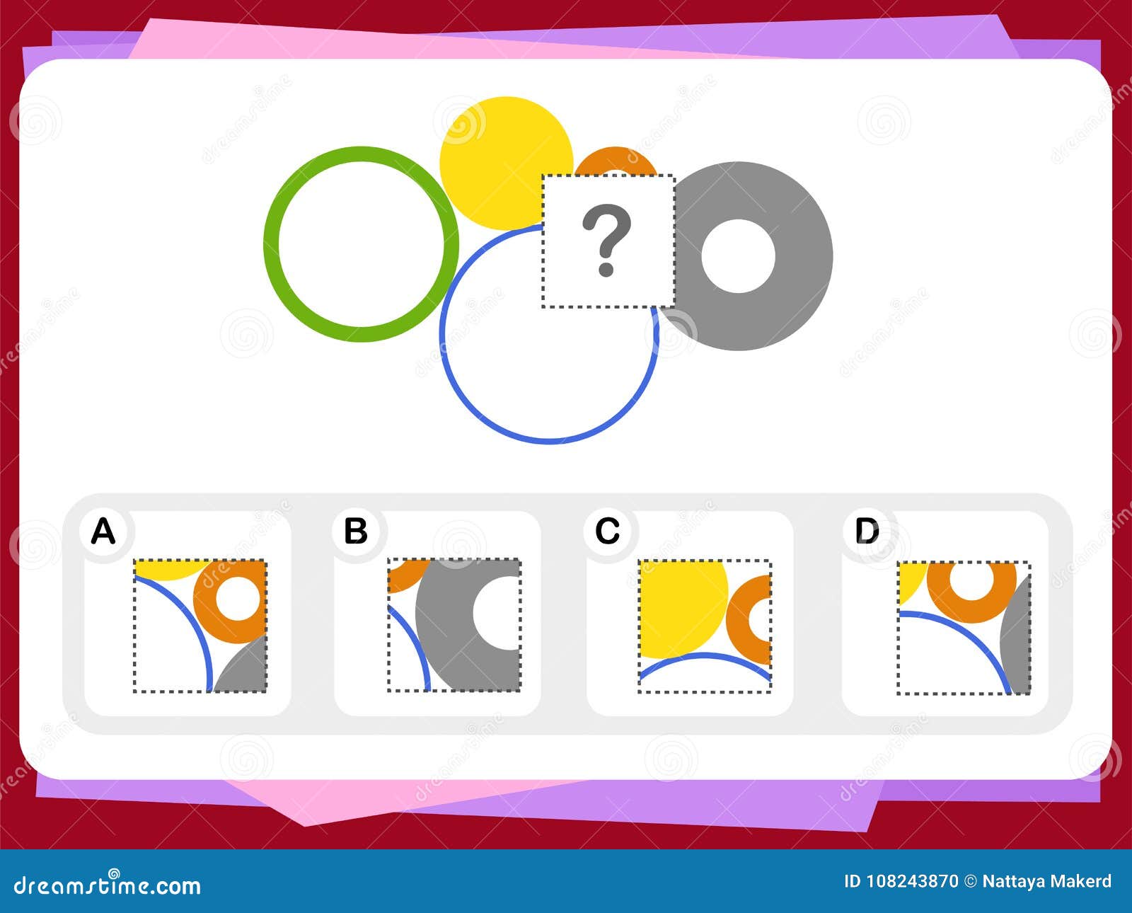 Practice Questions Worksheet for Education and IQ Test Stock Vector ...