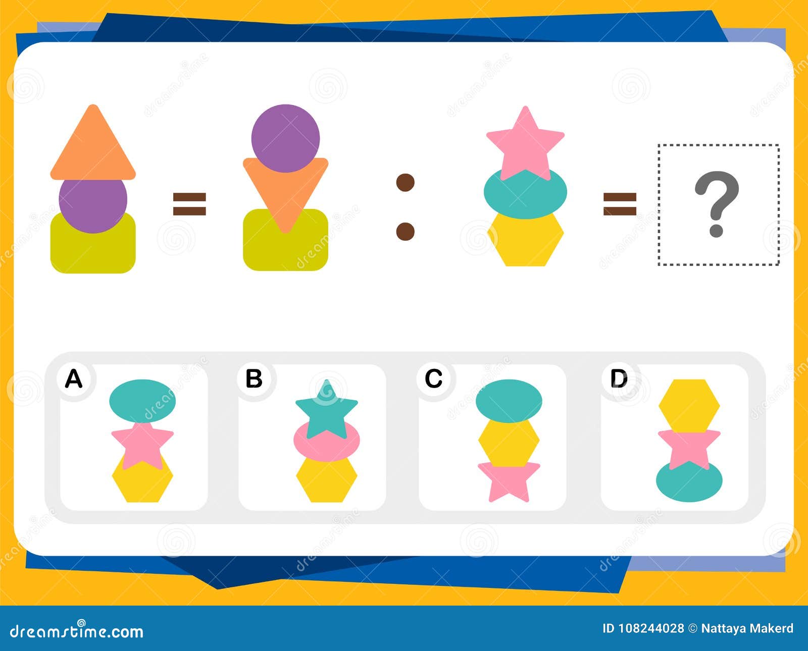 Practice Questions Worksheet for Education and IQ Test Stock Vector ...