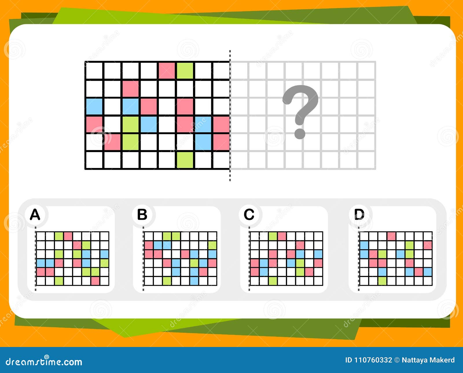 Practice Questions Worksheet for Education and IQ Test Stock Vector ...