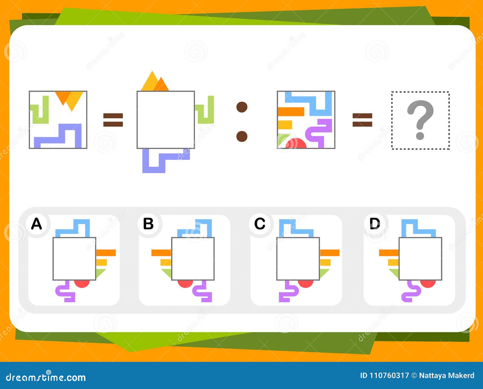 Practice Questions Worksheet for Education and IQ Test Stock Vector ...
