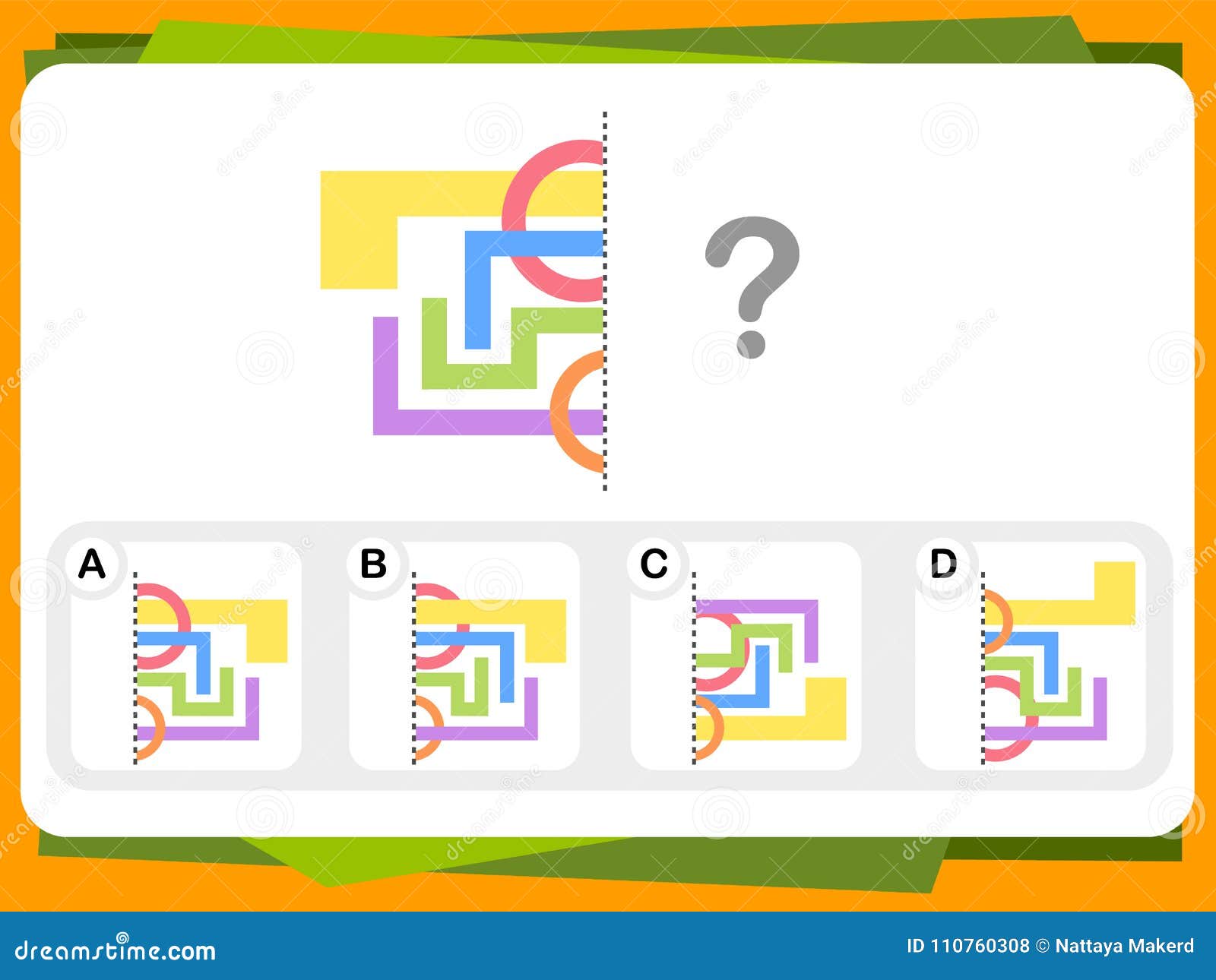 Practice Questions Worksheet for Education and IQ Test Stock Vector ...