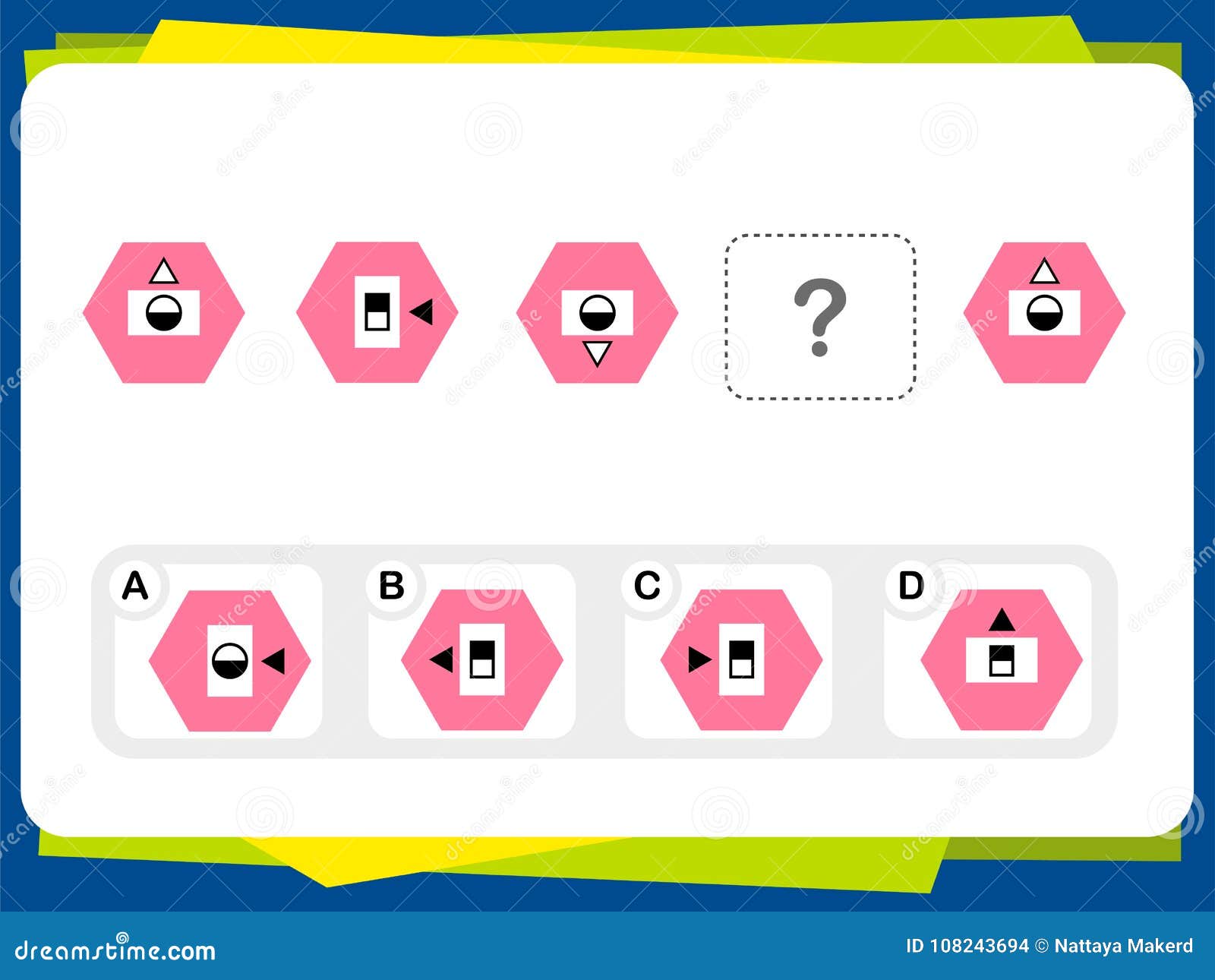 Practice Questions Worksheet For Education And IQ Test Vector ...