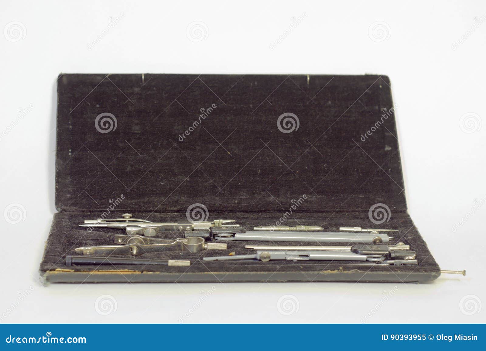 Set of Precision Technical Drawing Instruments in Black Case. Op Stock ...