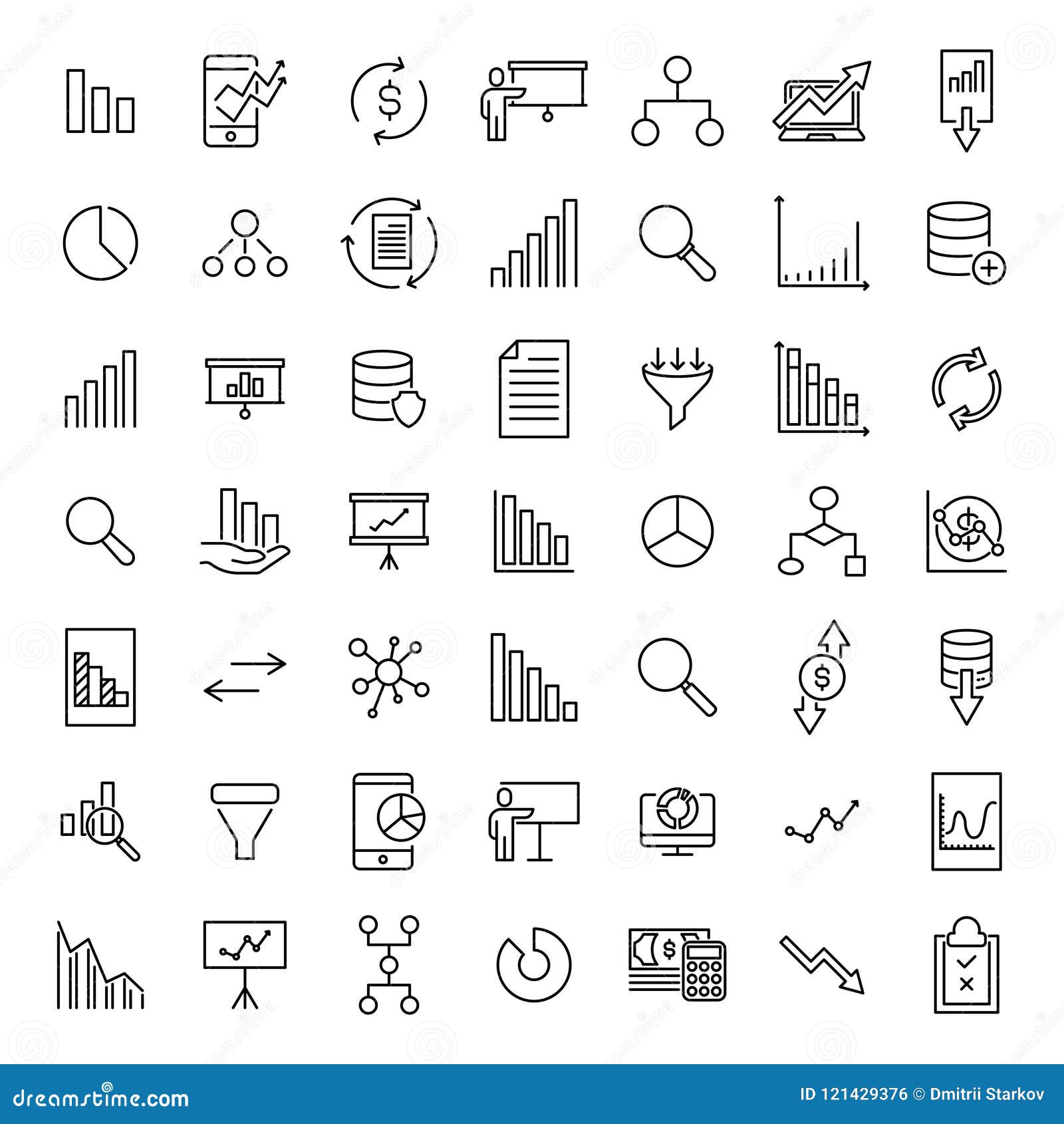 Set of Premium Big Data Icons in Line Style. Stock Vector ... Set of Premium Big Data Icons in Line Style. Stock Vector ...