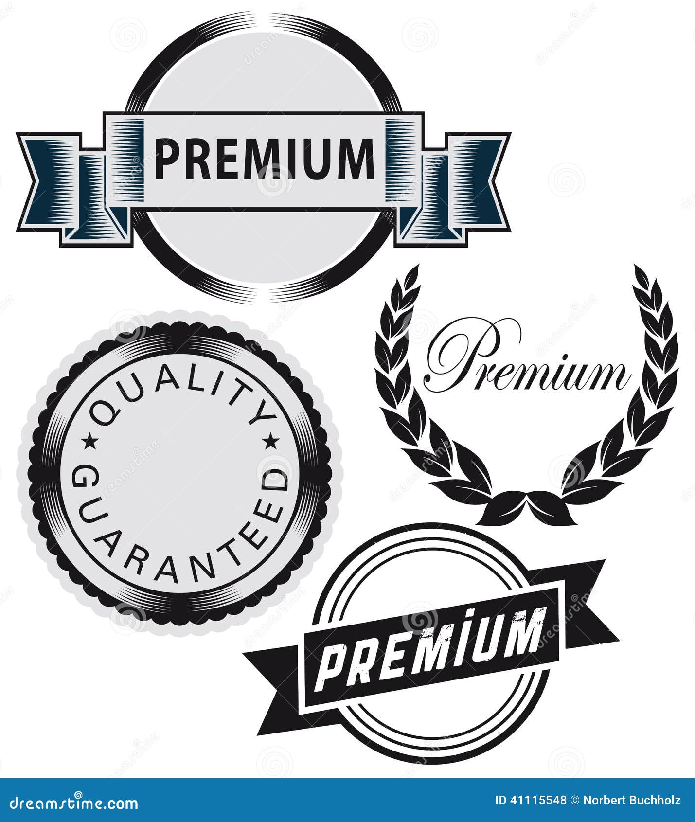 Set of premium labels stock vector. Illustration of circular - 41115548