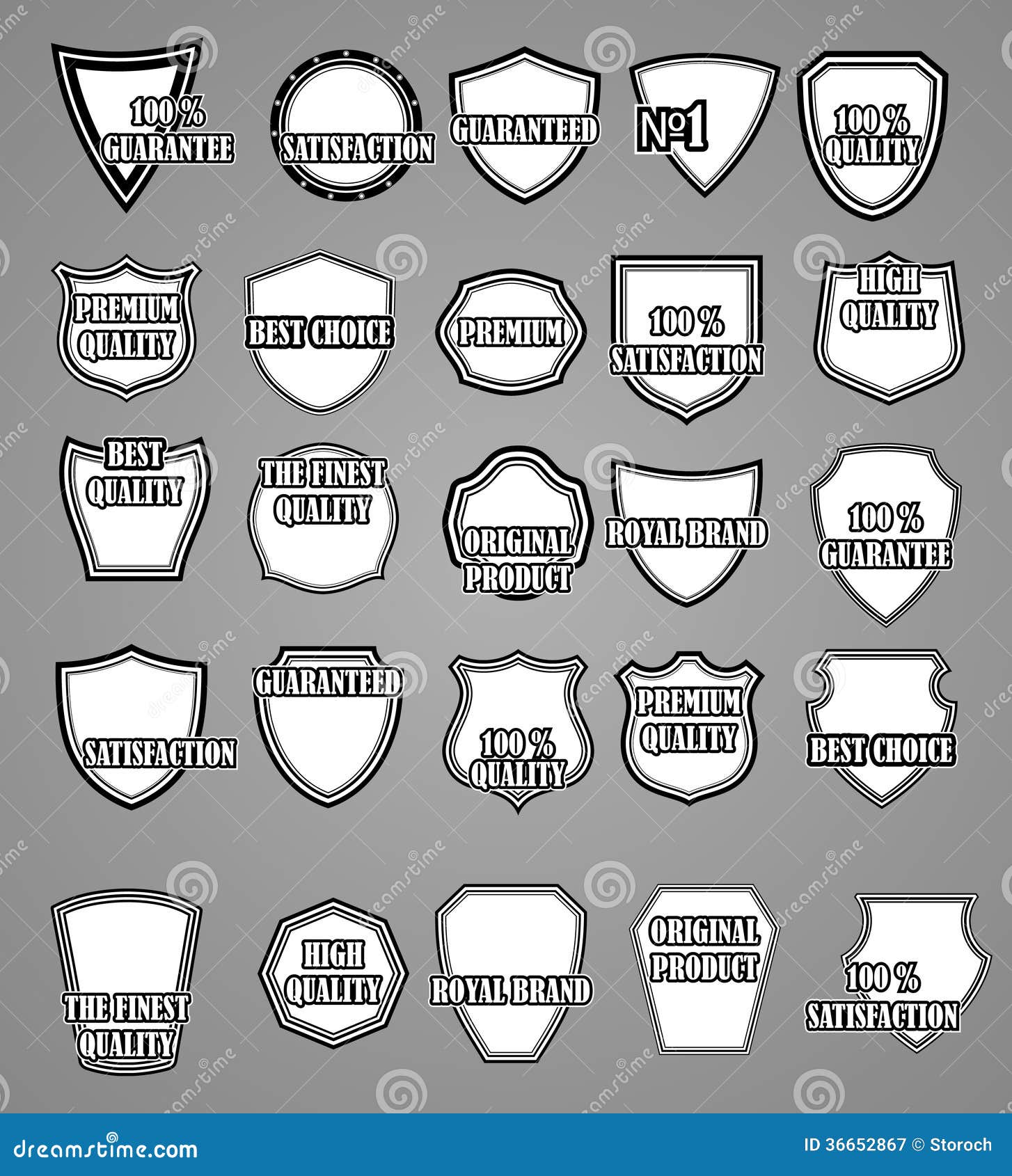 Set of Premium Vintage Labels or Badges. Stock Vector - Illustration of ...